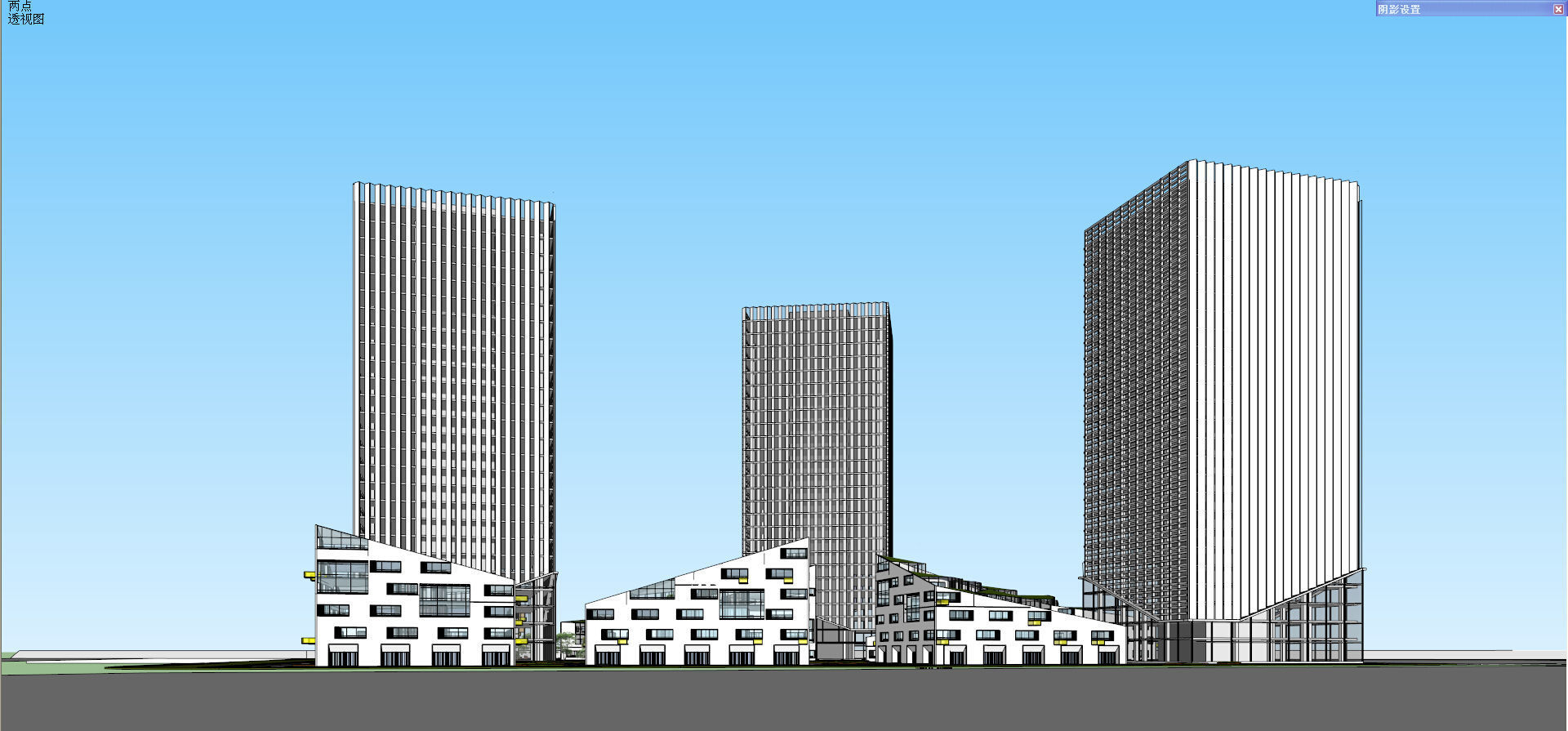 SU model of high-tech zone office building 3D model | CGTrader