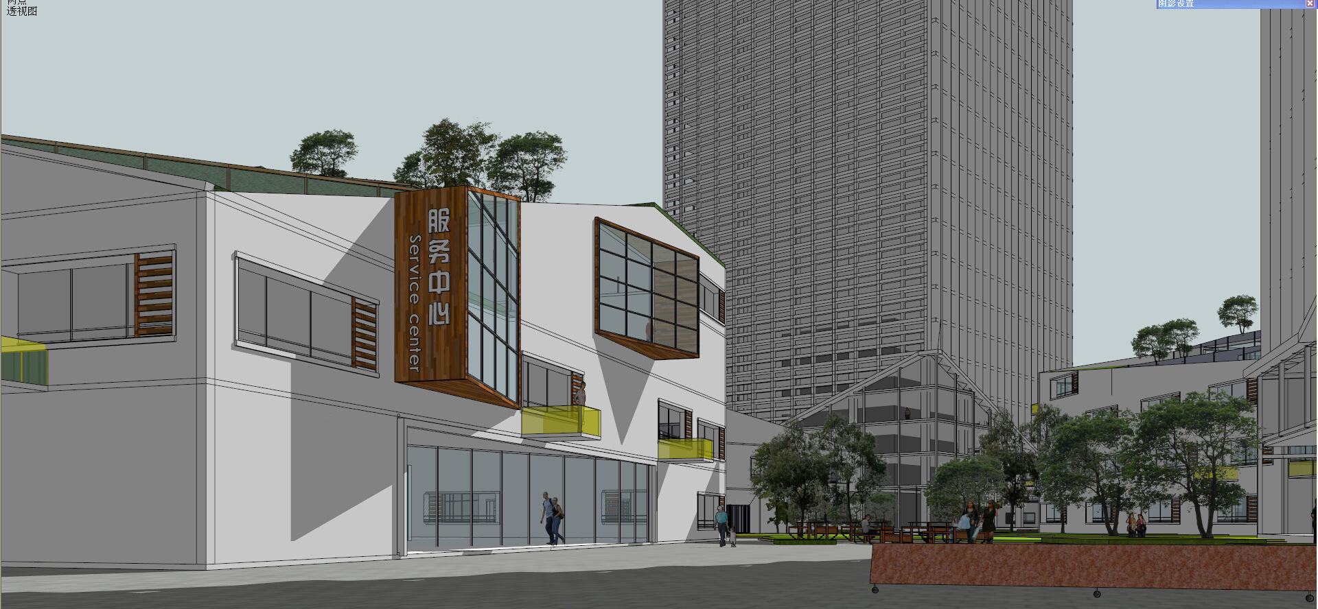 SU model of high-tech zone office building 3D model | CGTrader