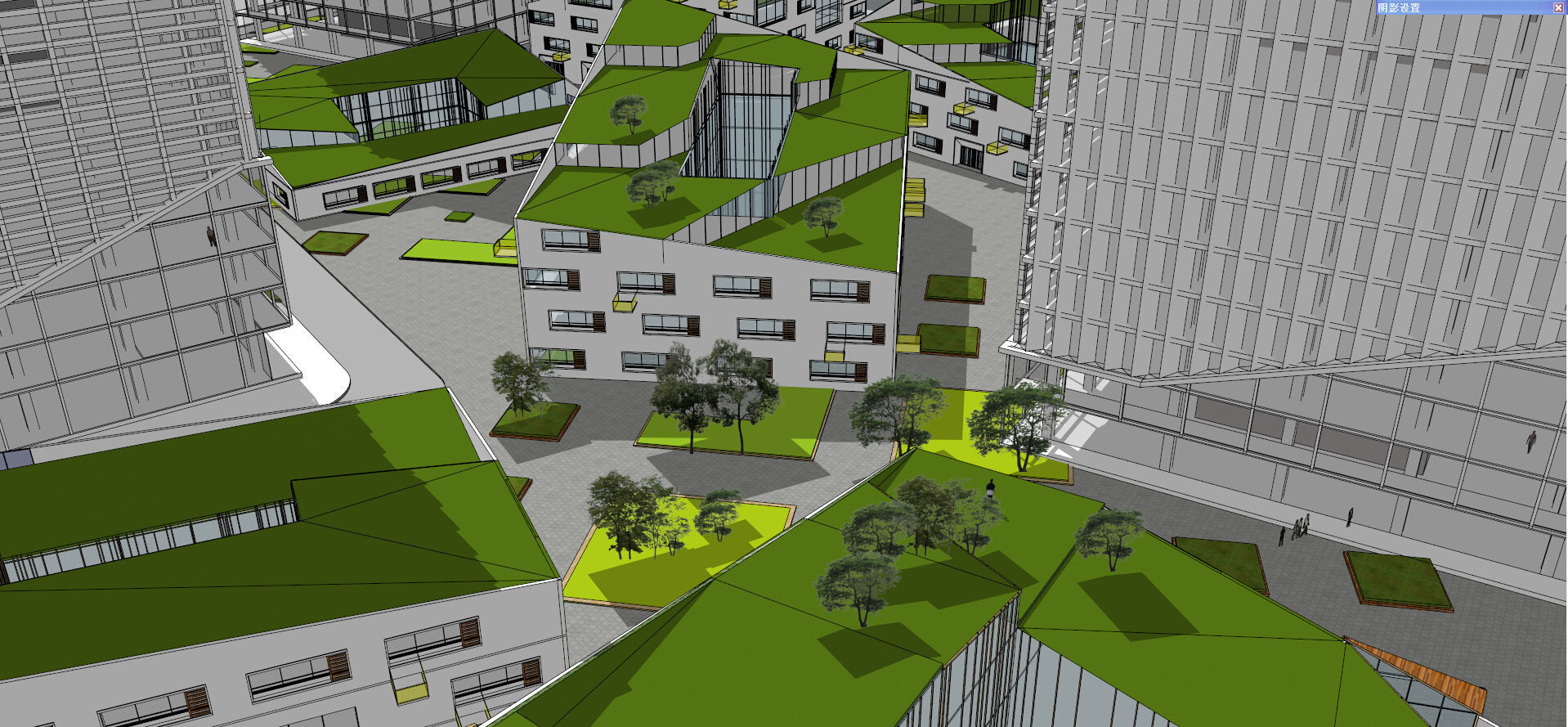 SU model of high-tech zone office building 3D model | CGTrader