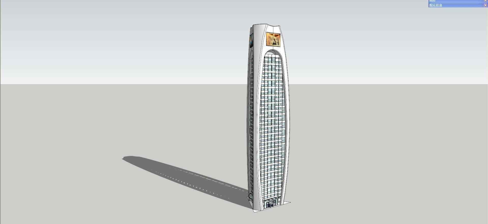 SU model of modern high-rise commercial office building 3D model | CGTrader