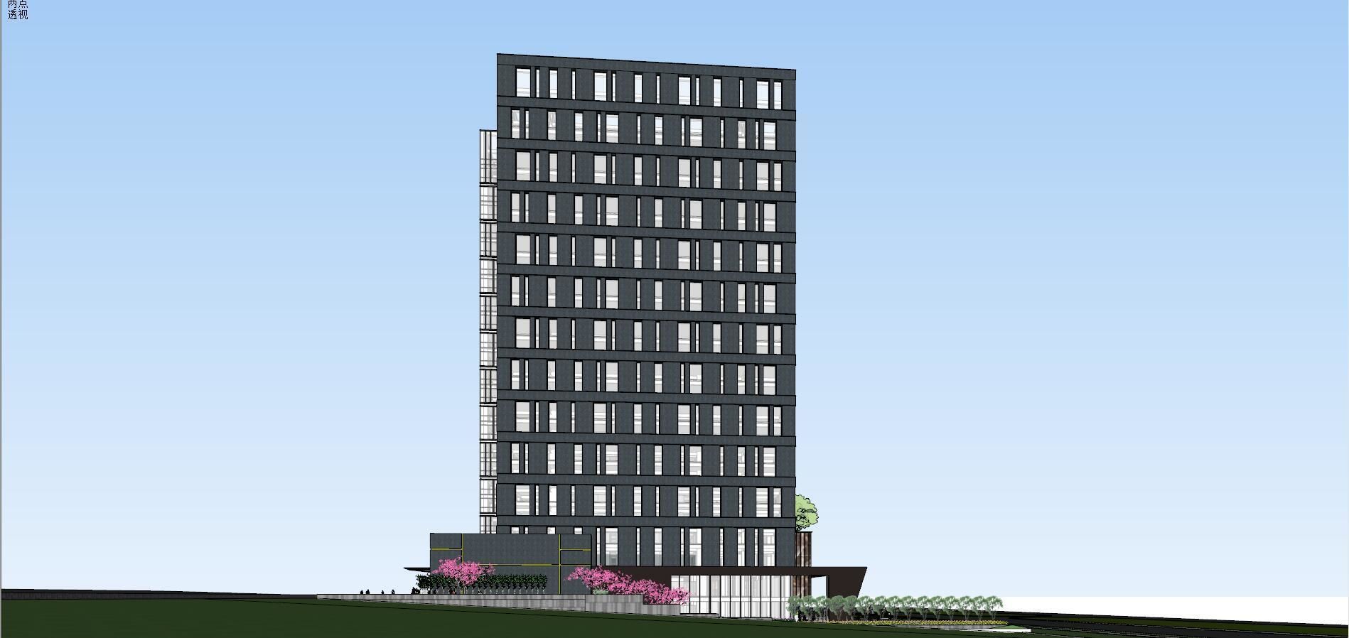 SU model of integrated office building building 3D model | CGTrader