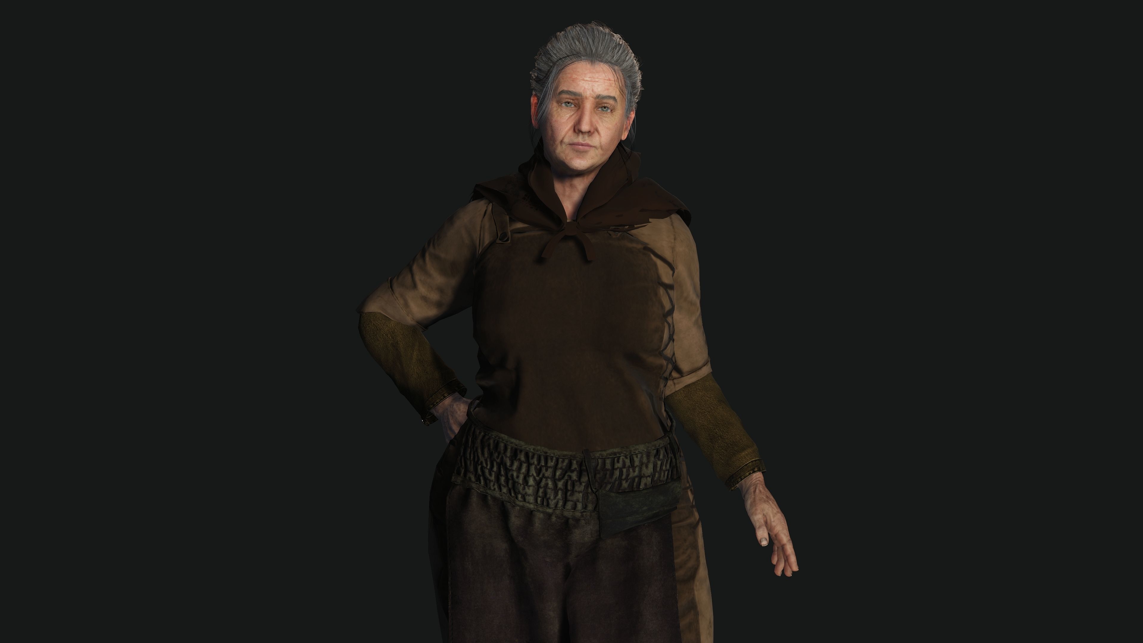 3D model AAA 3D FANTASY MEDIEVAL - OLD WOMAN 01 REALISTIC CHARACTER VR ...