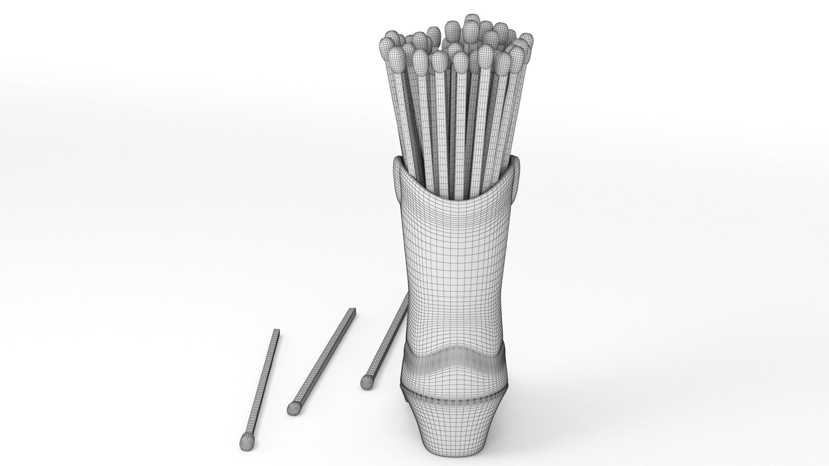 Ceramic boot with matches 3D model | CGTrader