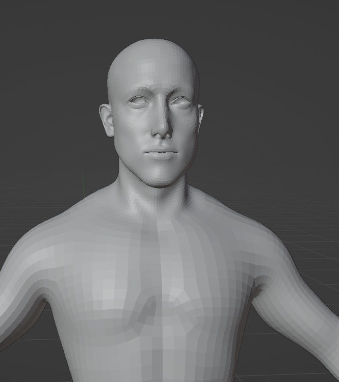 male character Scott base mesh Low-poly 3D model free VR / AR / low ...