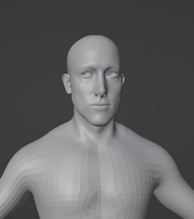 male character Scott base mesh Low-poly 3D model free VR / AR / low ...
