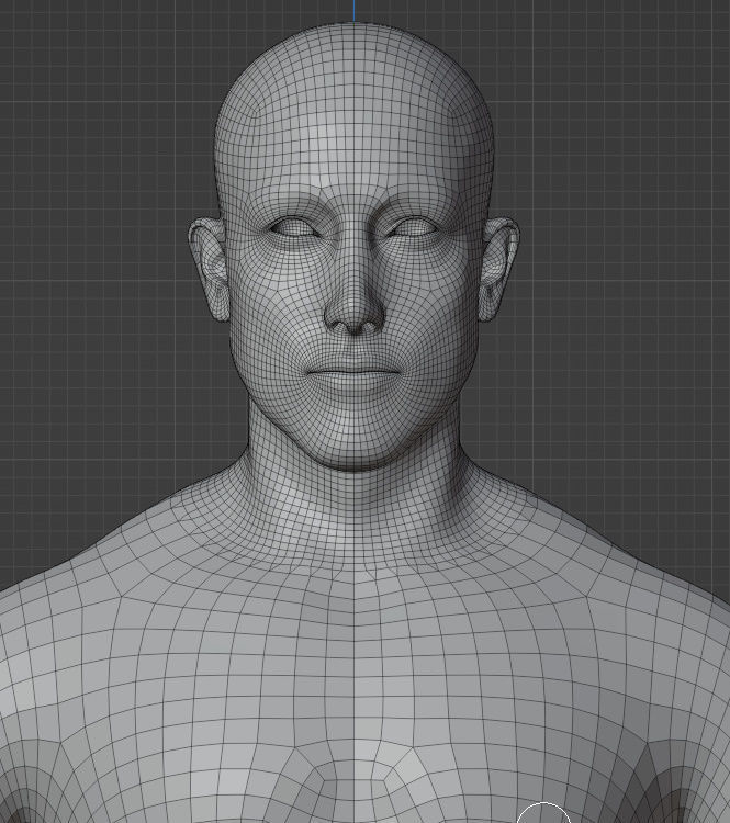 male character Scott base mesh Low-poly 3D model free VR / AR / low ...