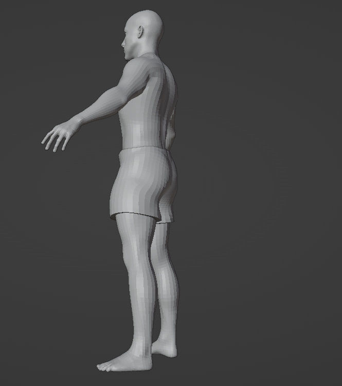 male character Scott base mesh Low-poly 3D model free VR / AR / low ...