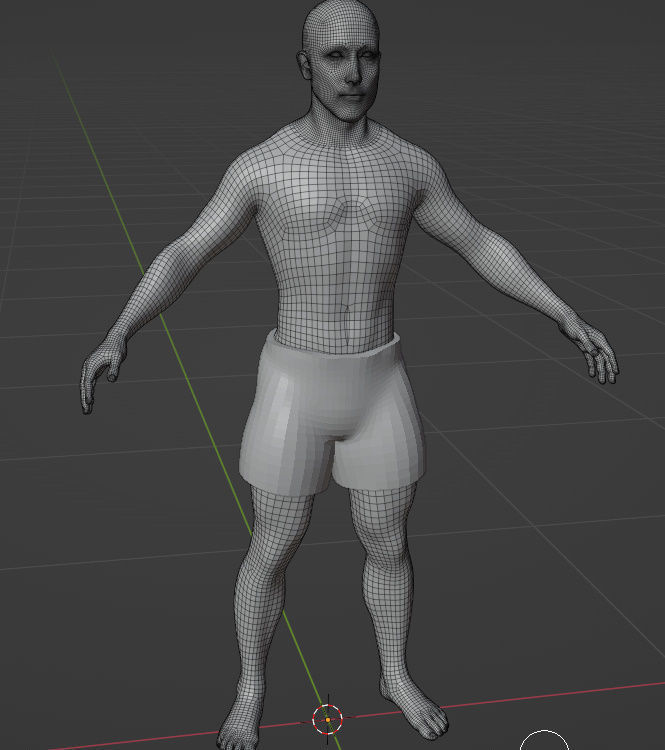 male character Scott base mesh Low-poly 3D model free VR / AR / low ...