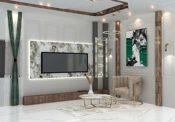 HALL INTERIOR free 3D model | CGTrader