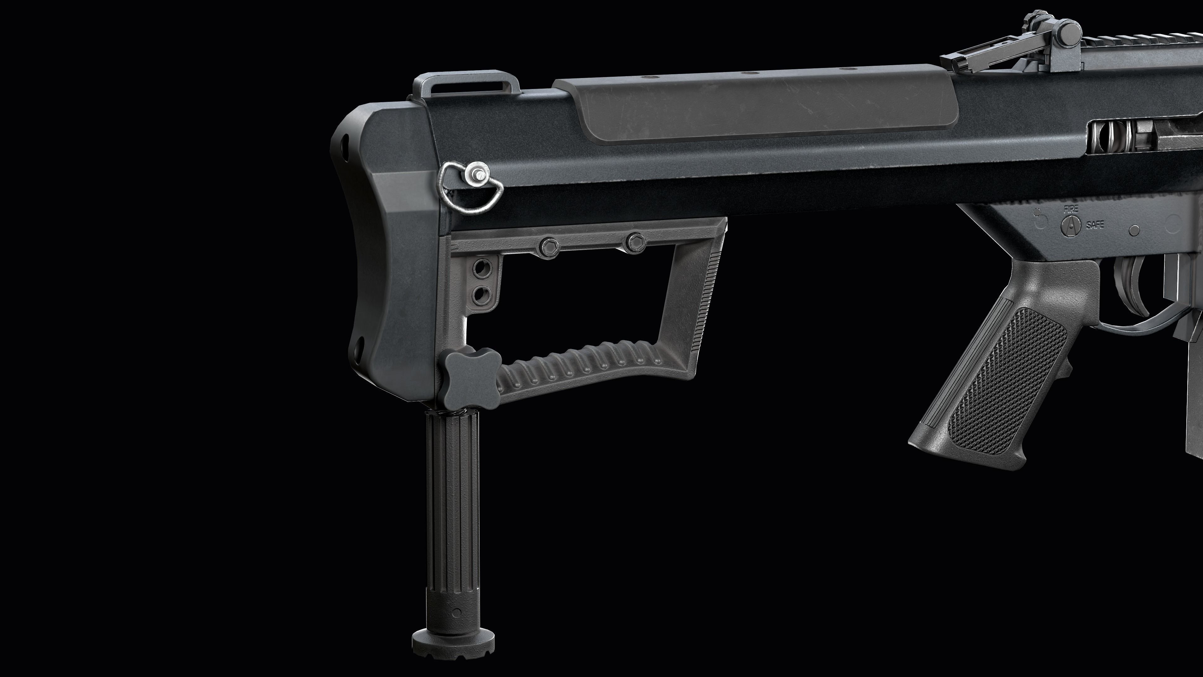 3D model Modular Anti materiel sniper rifle Barrett M107A1 VR / AR ...