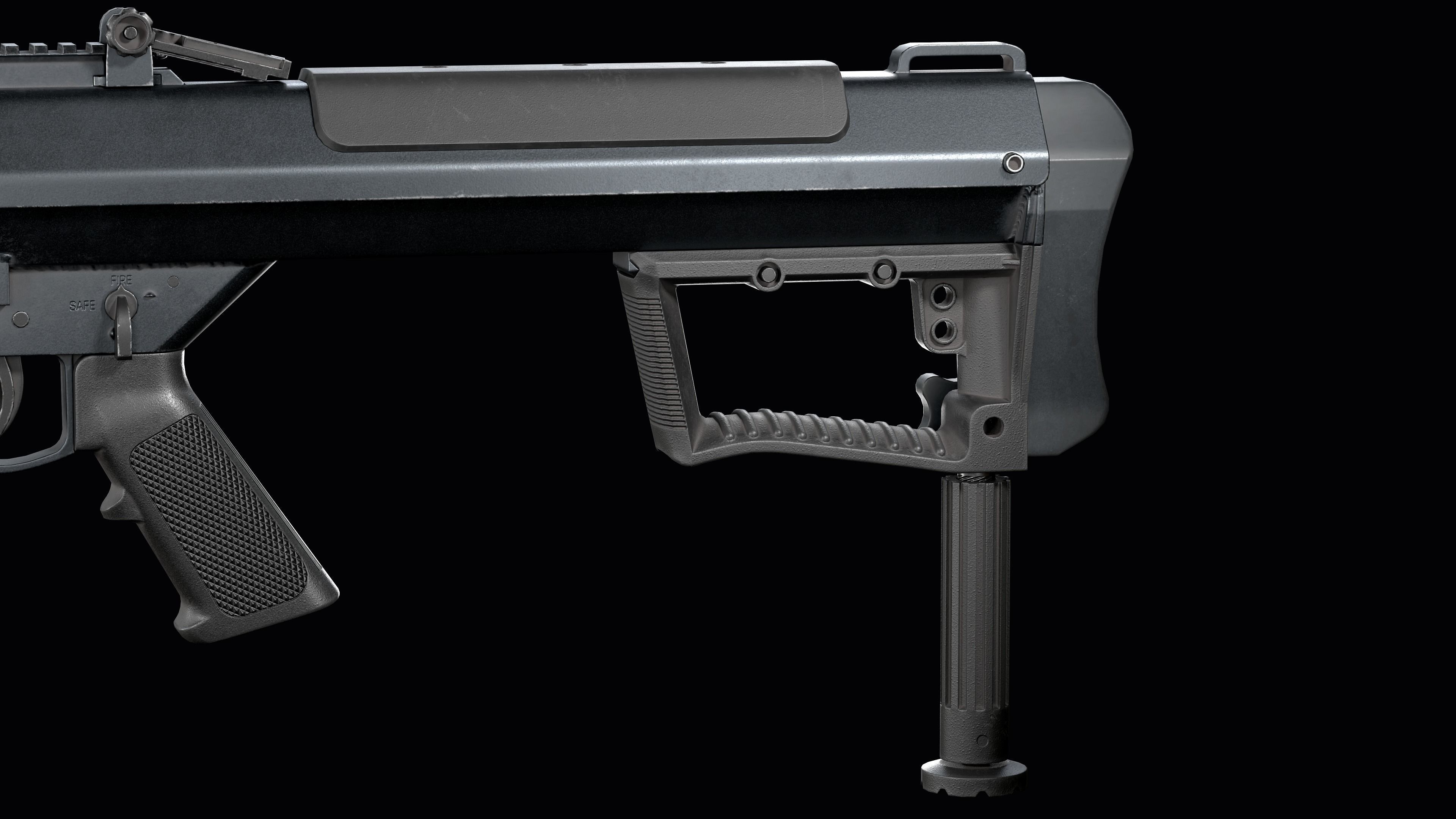 3D model Modular Anti materiel sniper rifle Barrett M107A1 VR / AR ...