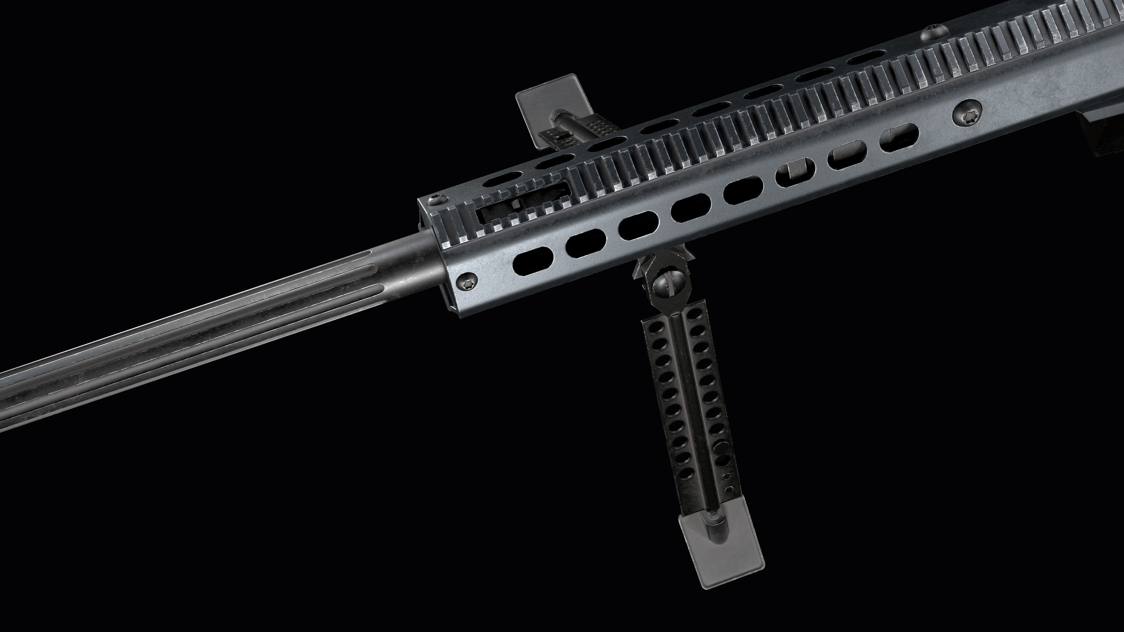 3D model Modular Anti materiel sniper rifle Barrett M107A1 VR / AR ...