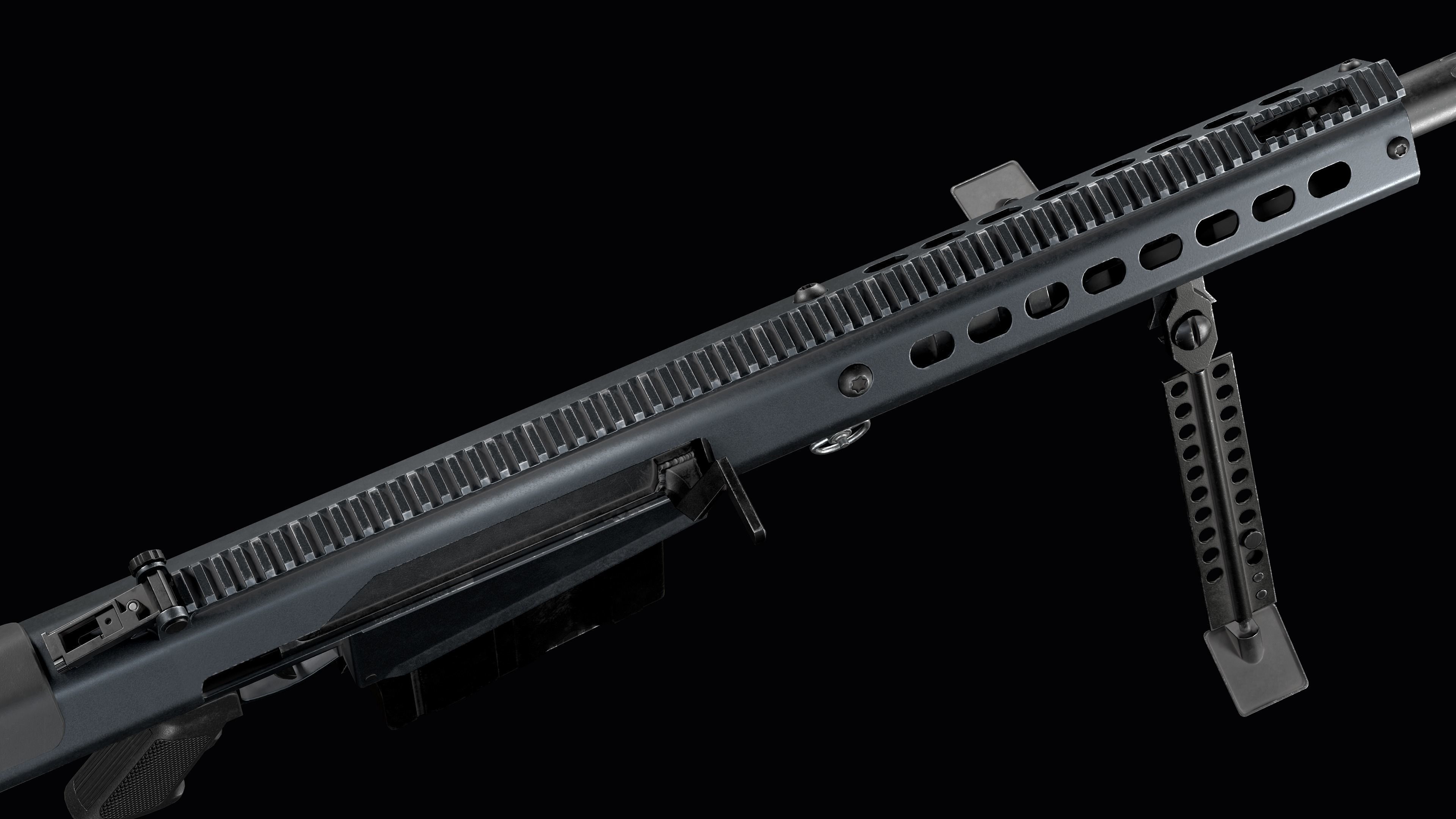 3D model Modular Anti materiel sniper rifle Barrett M107A1 VR / AR ...