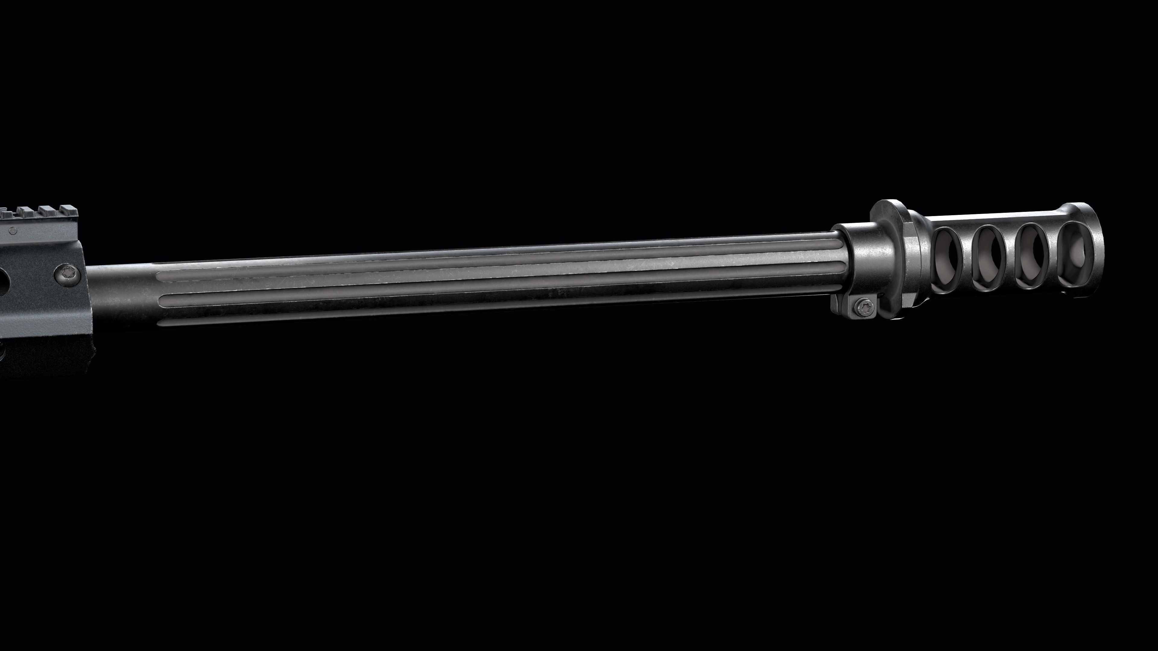 3D model Modular Anti materiel sniper rifle Barrett M107A1 VR / AR ...