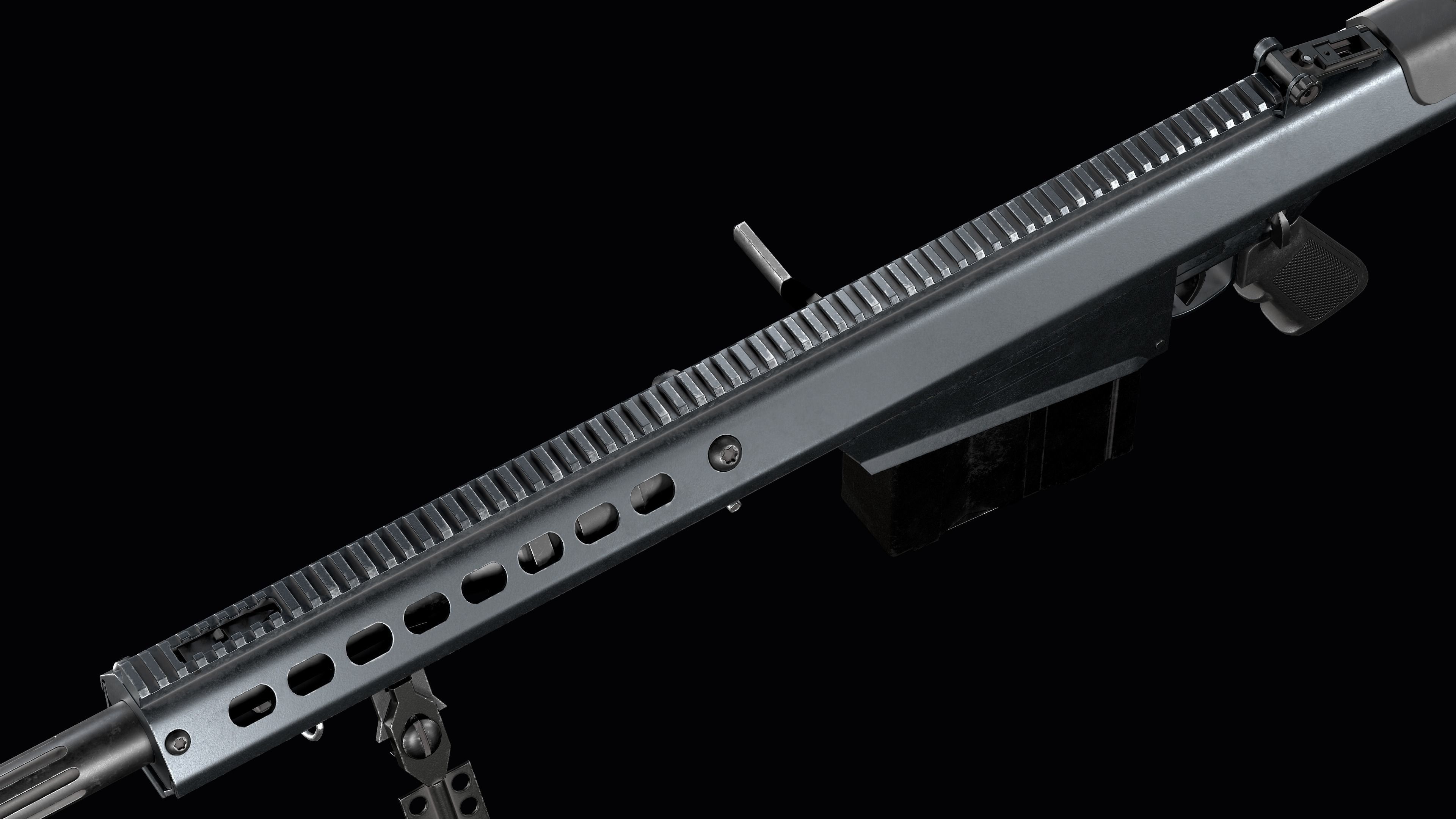 3D model Modular Anti materiel sniper rifle Barrett M107A1 VR / AR ...