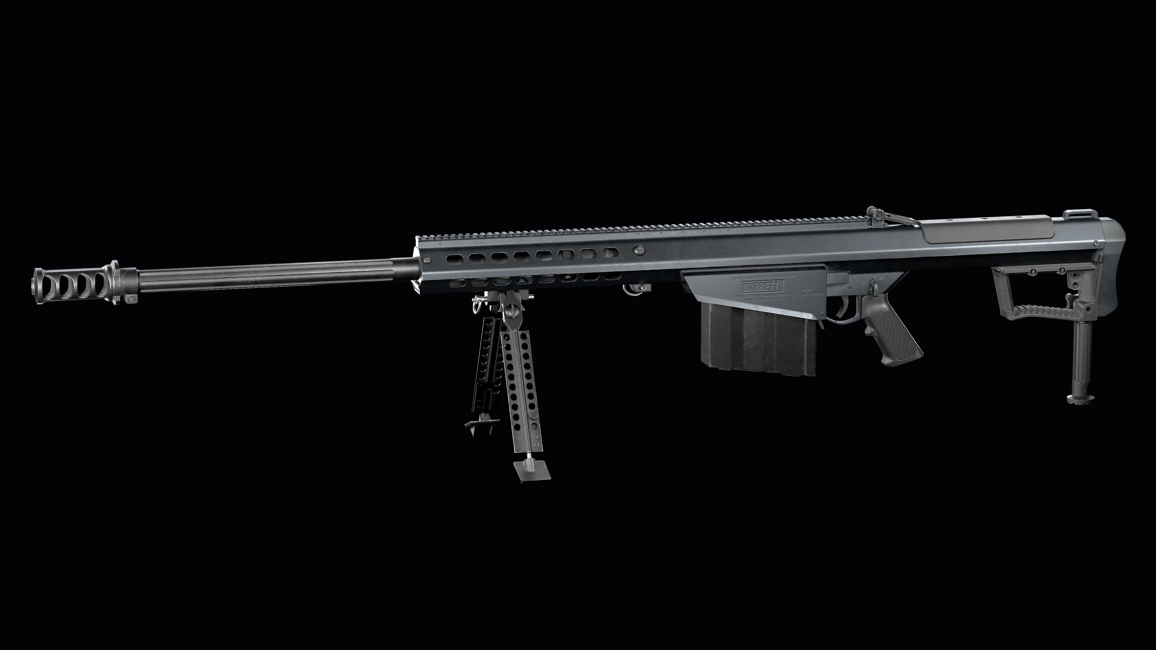 3D model Modular Anti materiel sniper rifle Barrett M107A1 VR / AR ...