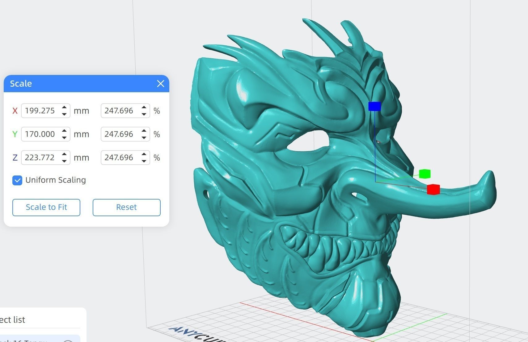 Tengu 2 Oni Mask 16 Demon Full Face 3D print model 3D model 3D ...