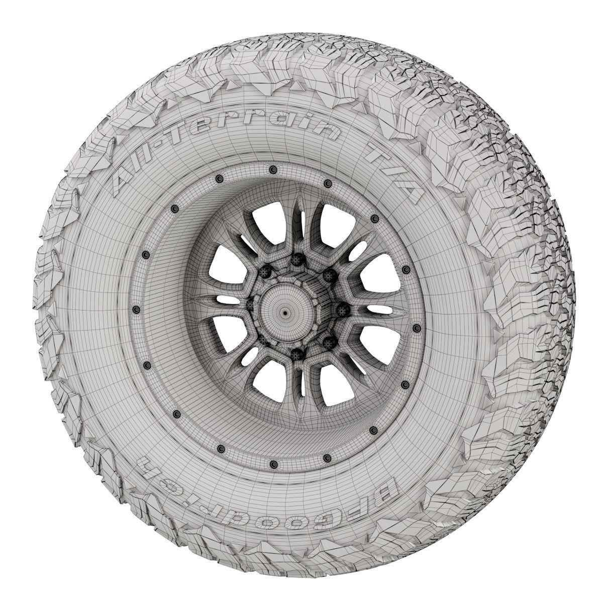 BFGoodrich All Terrain TA KO2 Tire 3d model 3D model | CGTrader