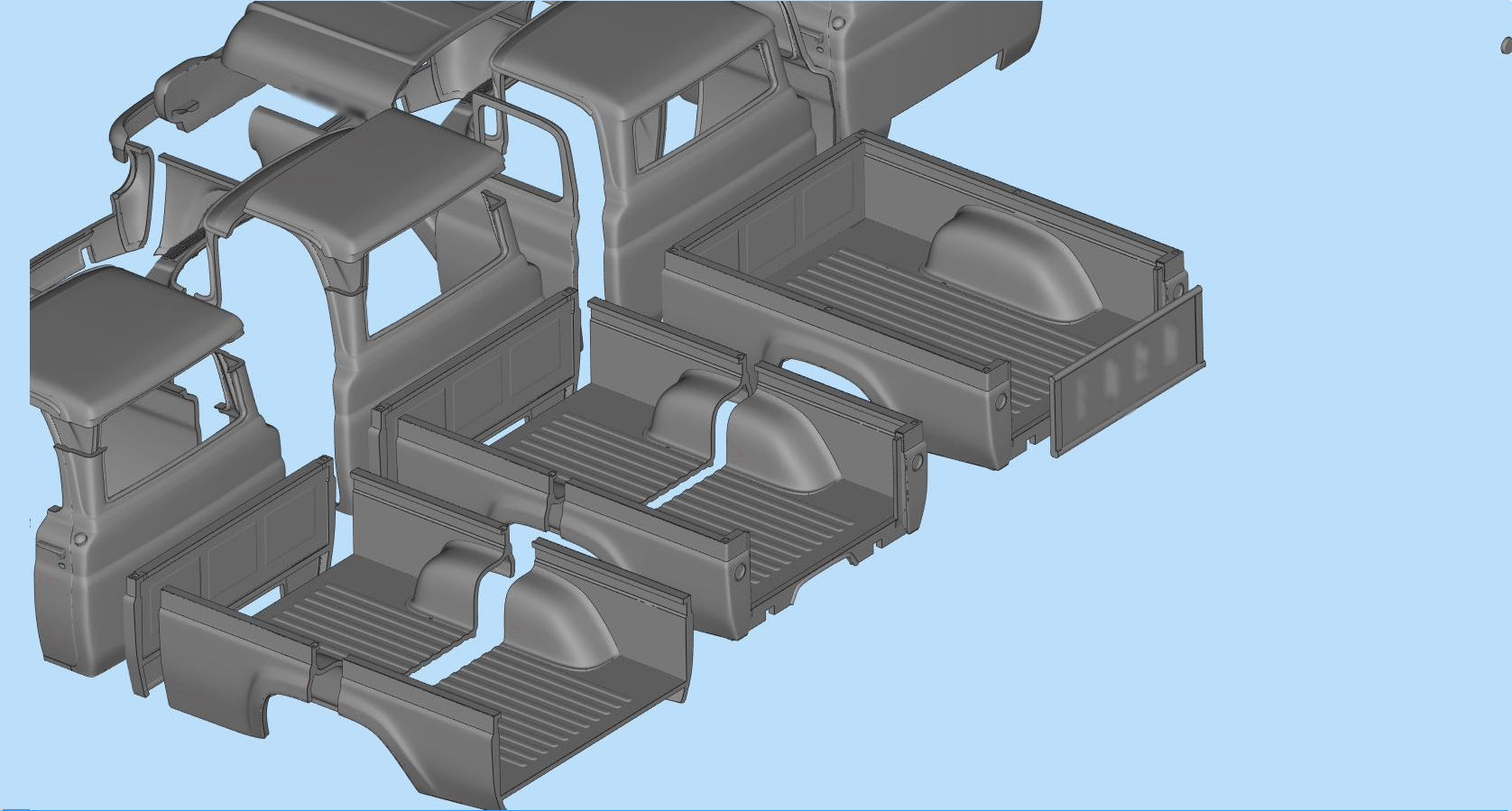 Printable STL Regular cab F Series F100 old Pickup F250 3D model 3D ...