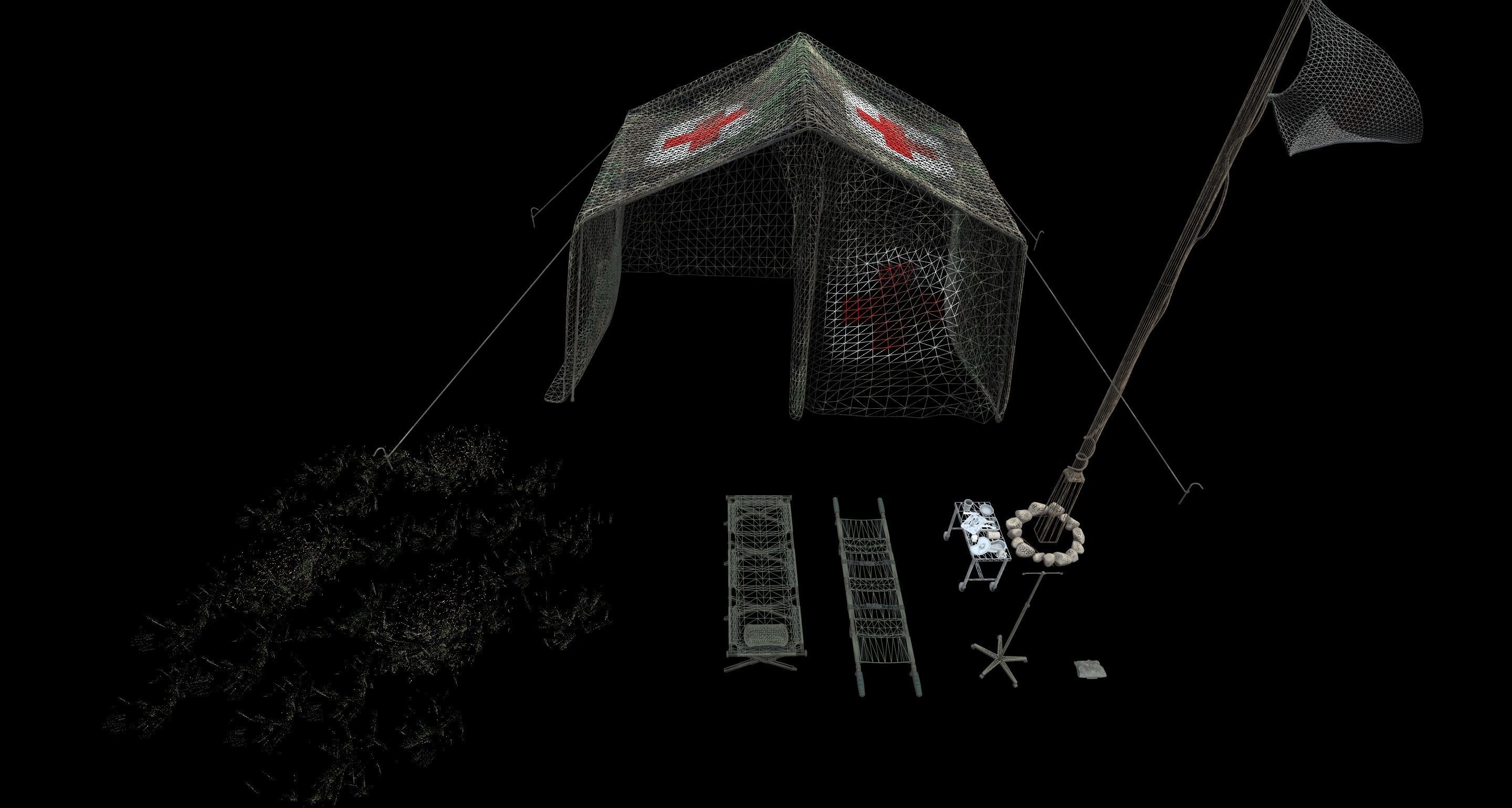 Military field hospital 3D model | CGTrader