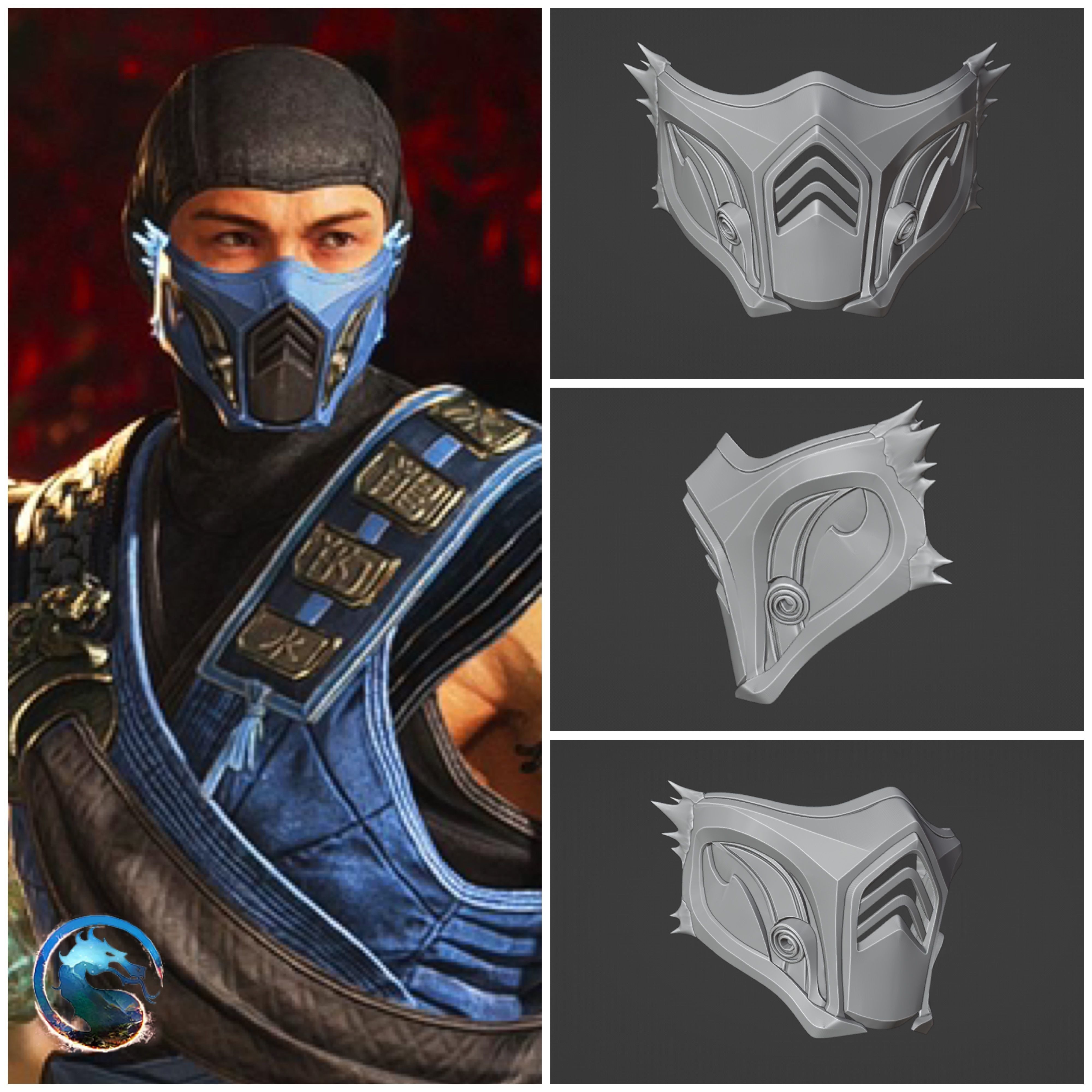 Sub Zero mask from MK1 - Neijin 3D model 3D printable | CGTrader