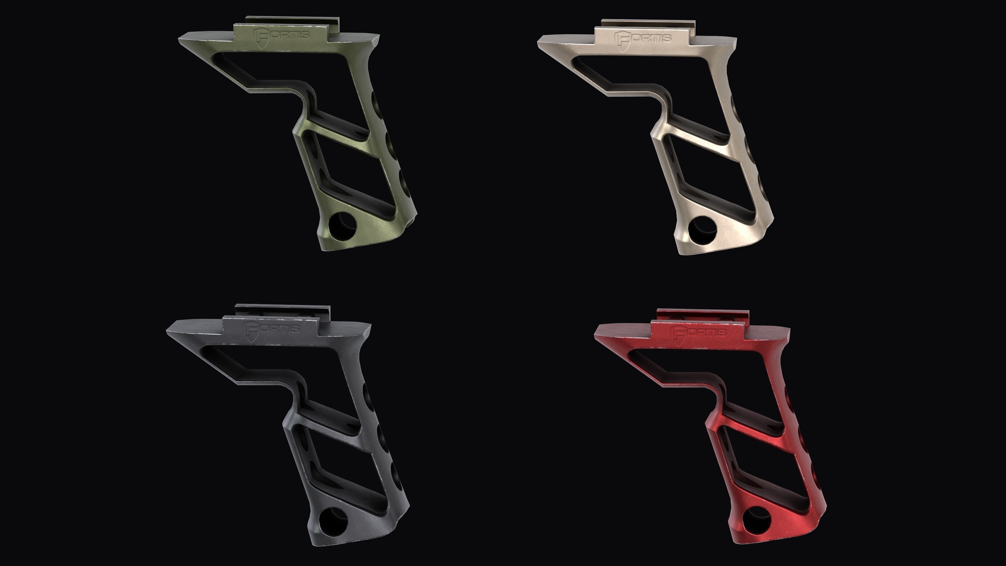 3D Model Collection Tactical forward vertical grips pack VR / AR / low-poly | CGTrader