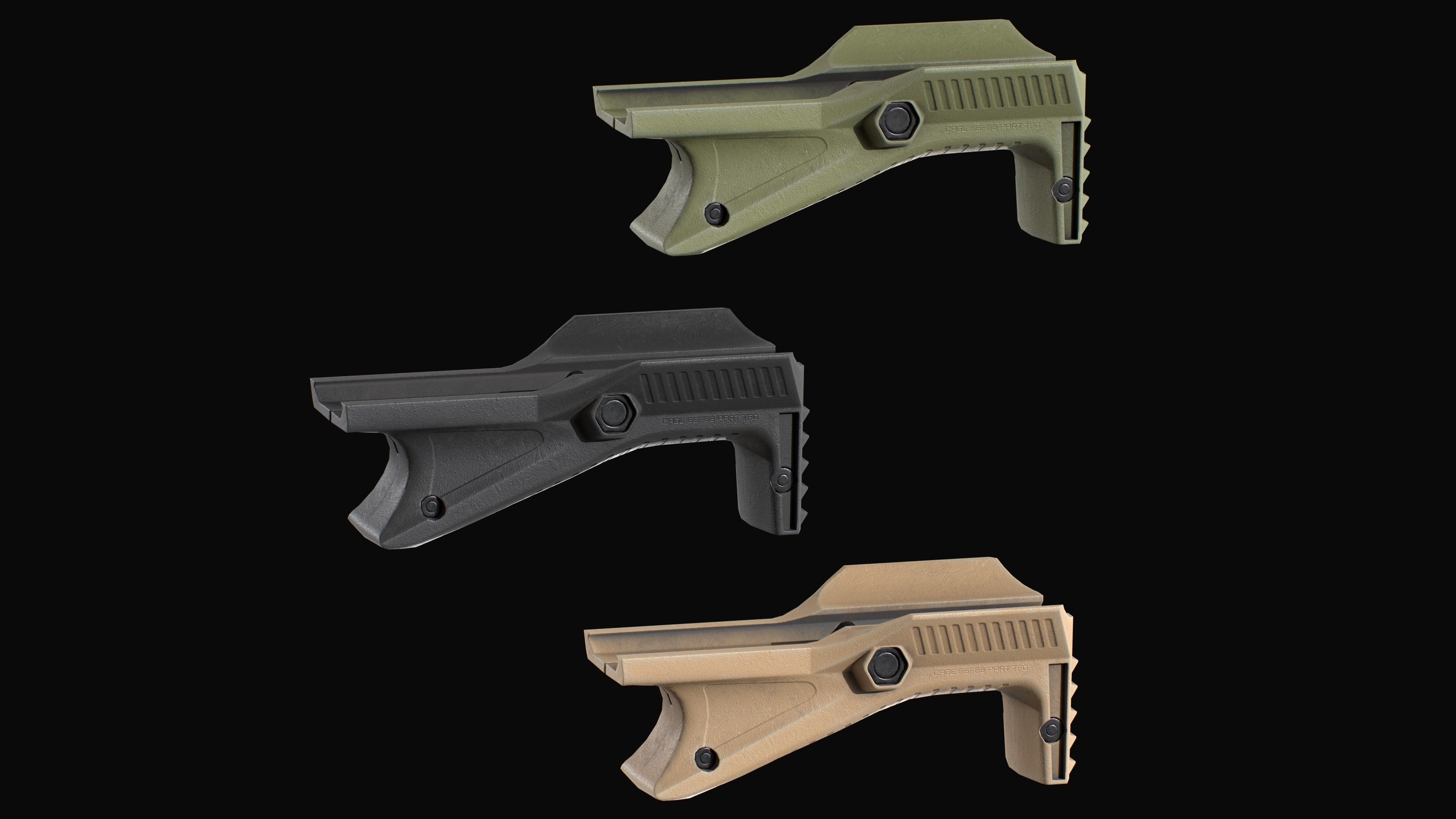 3D Model Collection Tactical forward vertical grips pack VR / AR / low-poly | CGTrader