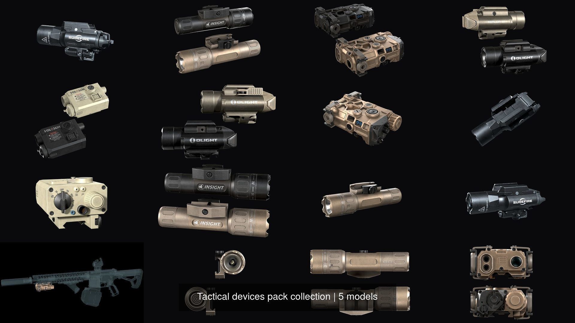 Tactical devices pack collection VR / AR / low-poly | CGTrader