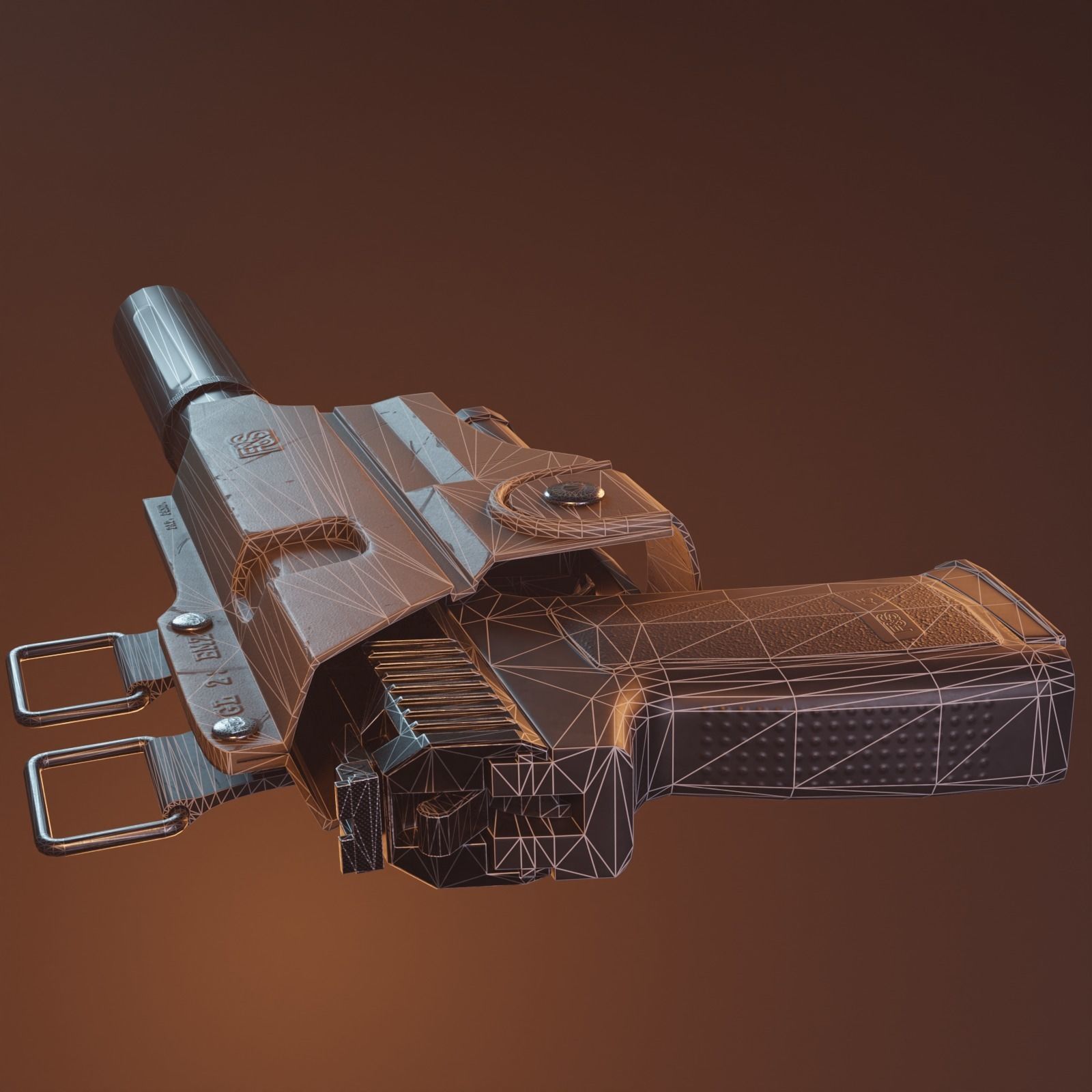 3D model USP 45 inspired pistol VR / AR / low-poly | CGTrader