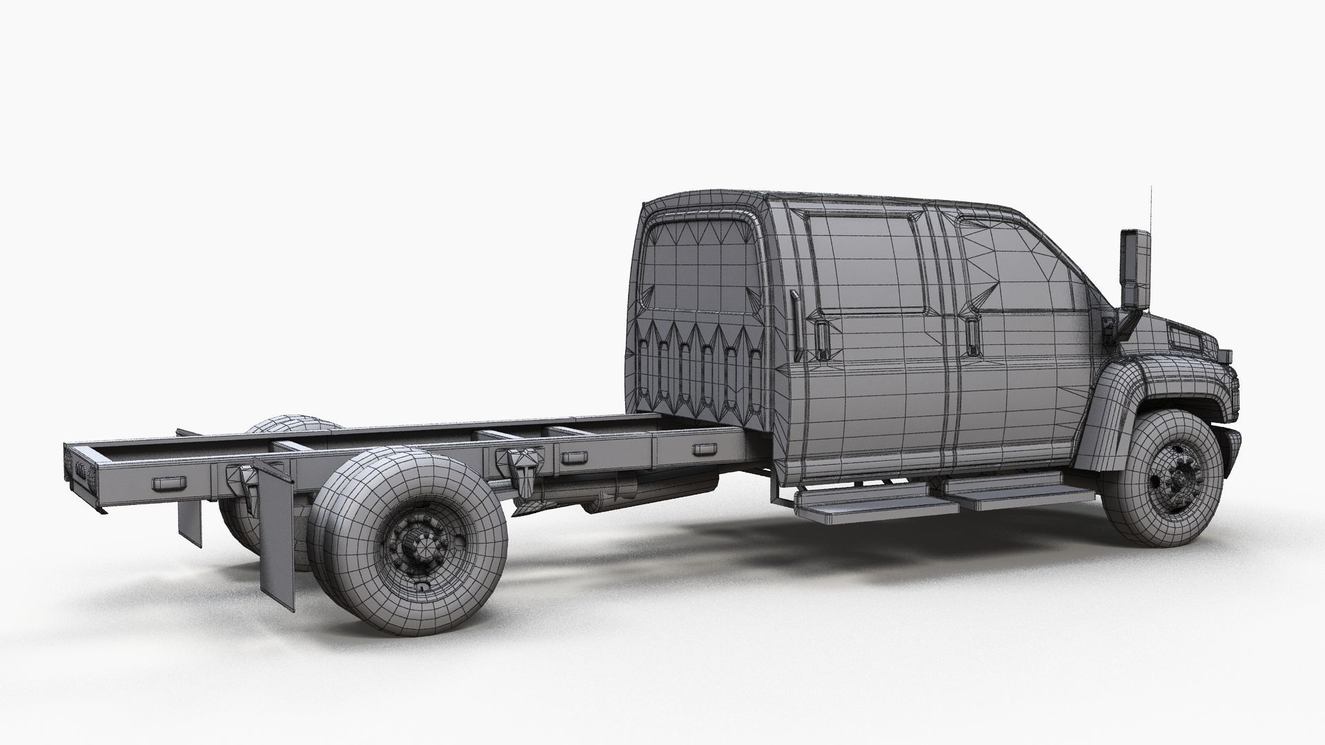 3D model Crewcab frame truck VR / AR / low-poly | CGTrader