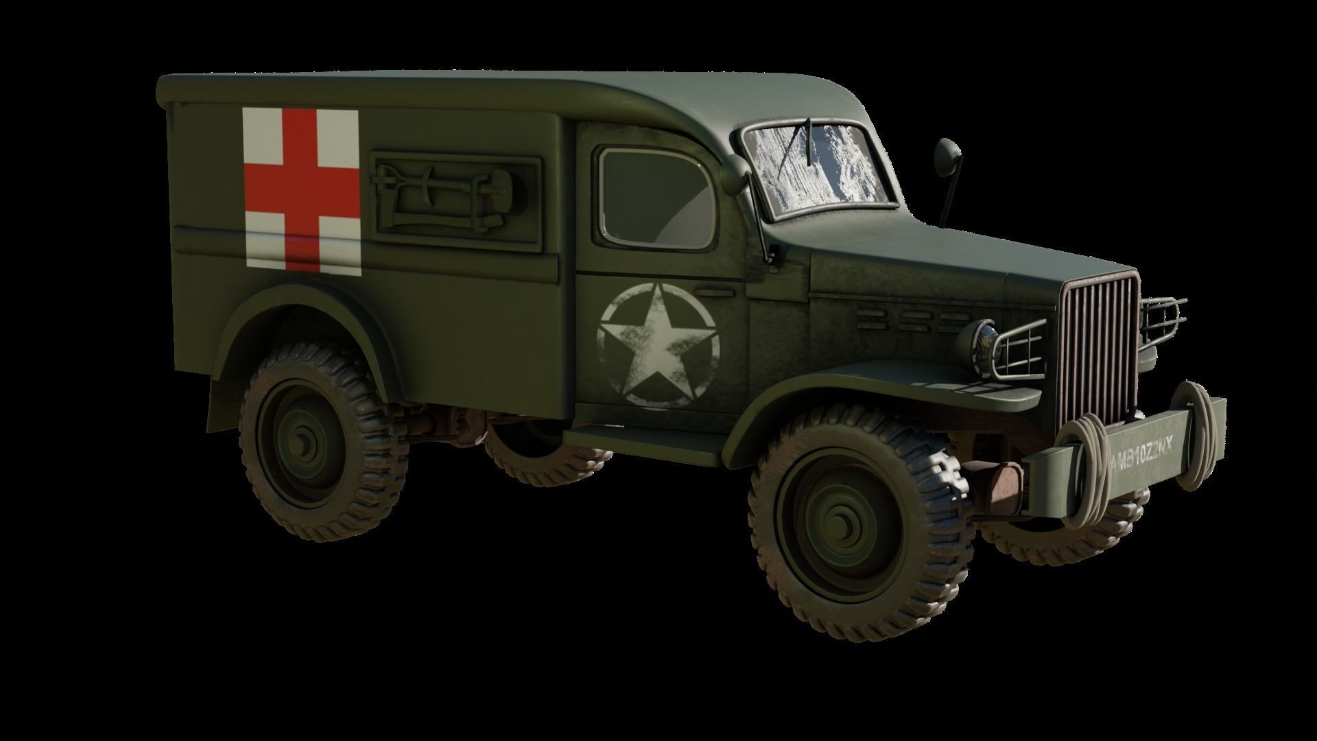 3D model 3D model 1940s war dodge truck VR / AR / low-poly | CGTrader