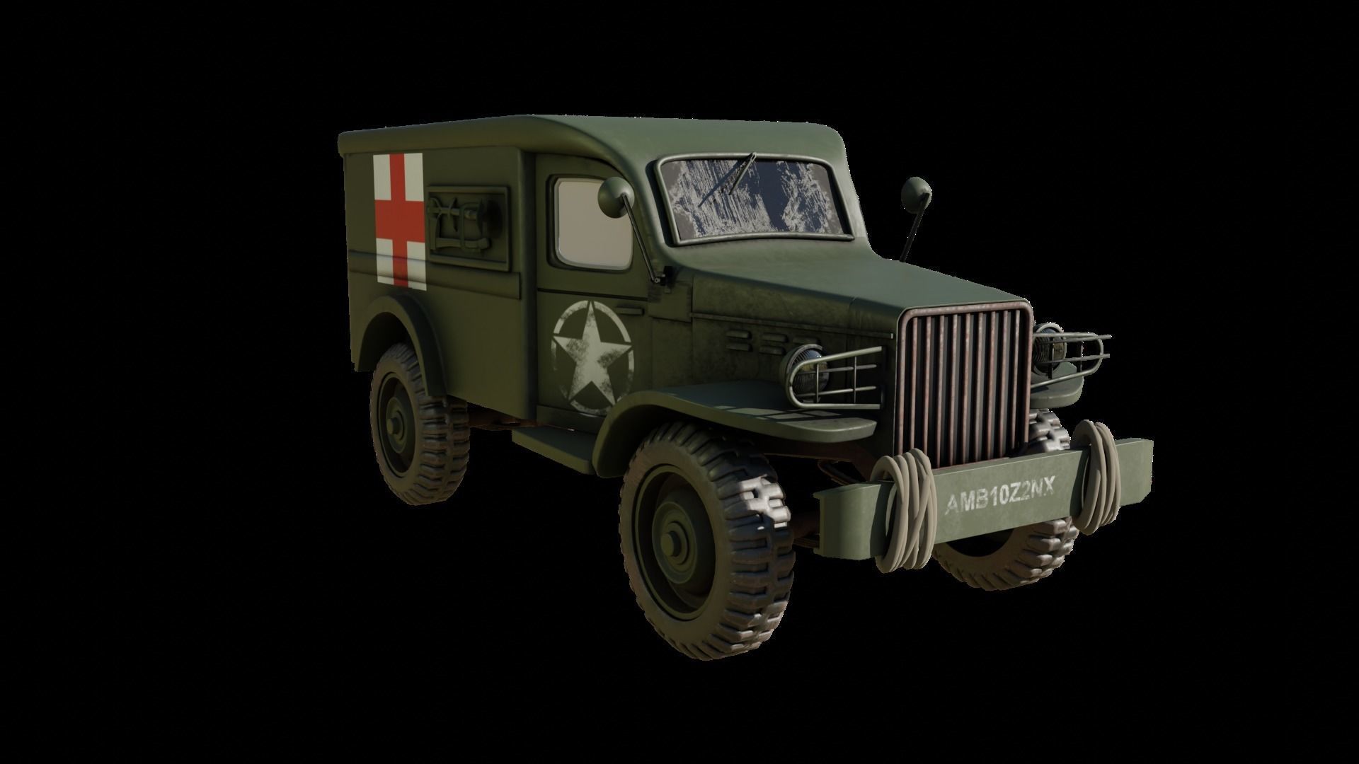 3D model 3D model 1940s war dodge truck VR / AR / low-poly | CGTrader
