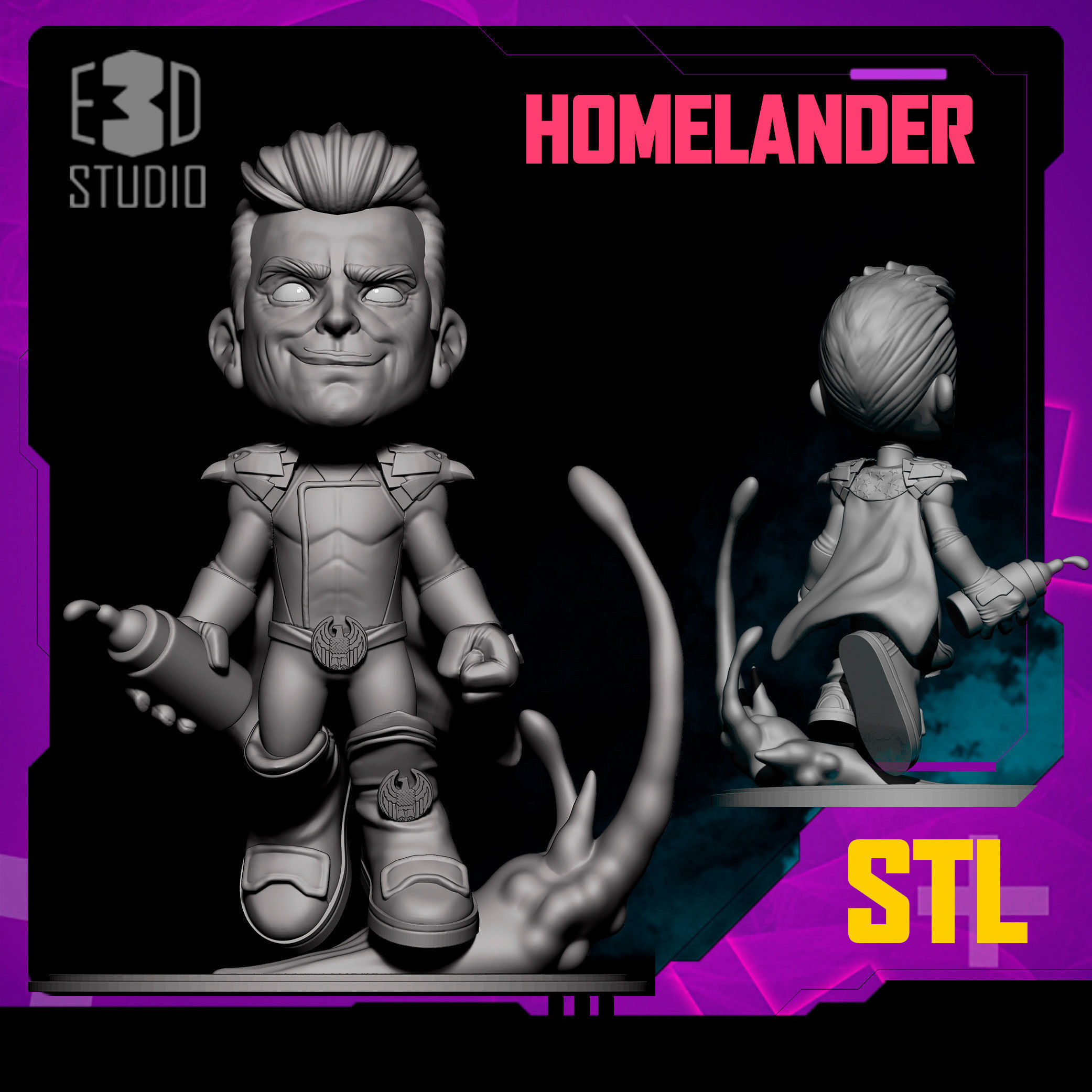 THE BOYS - HOMELANDER 3D model 3D printable | CGTrader