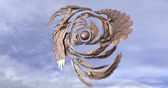 Angel Wings Portal 3D model | CGTrader