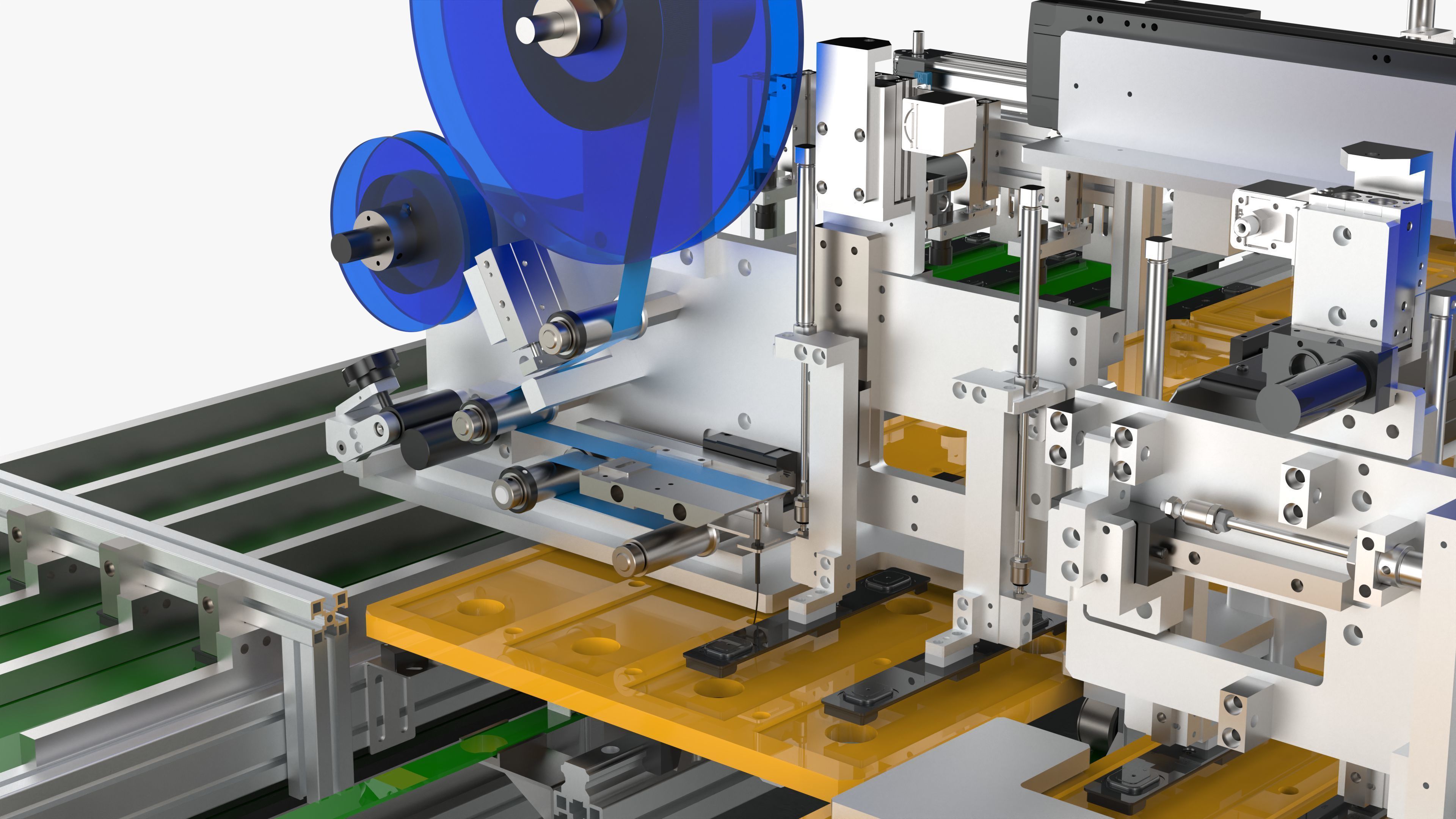 Automatic Battery Cover Assembly and Testing Machine 3D model | CGTrader