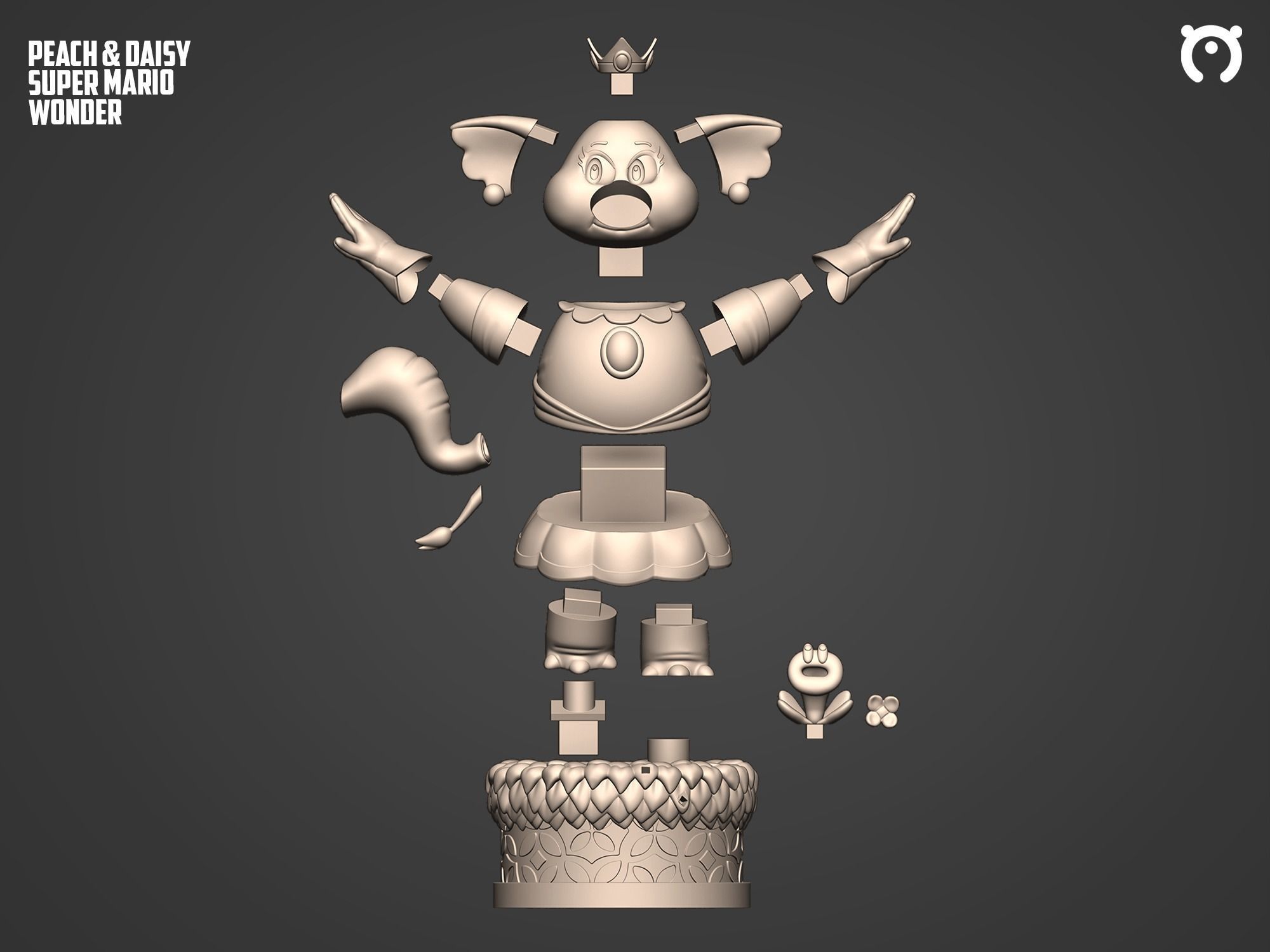 Princesas Elefante - Super Mario Wonder 3D model 3D printable | CGTrader
