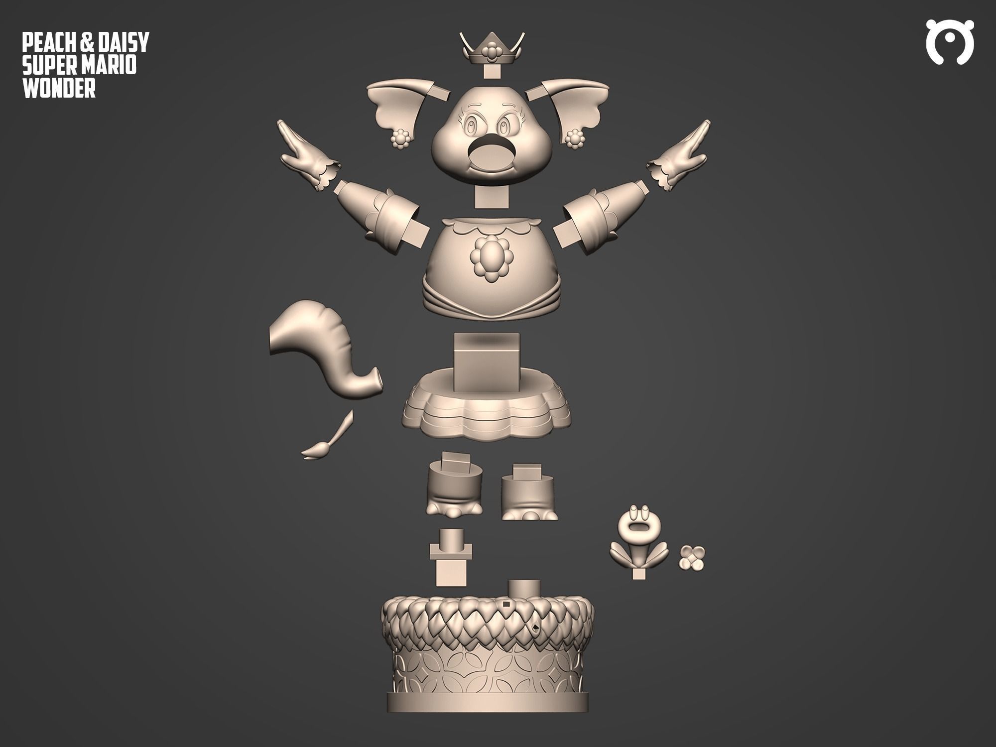 Princesas Elefante - Super Mario Wonder 3D model 3D printable | CGTrader