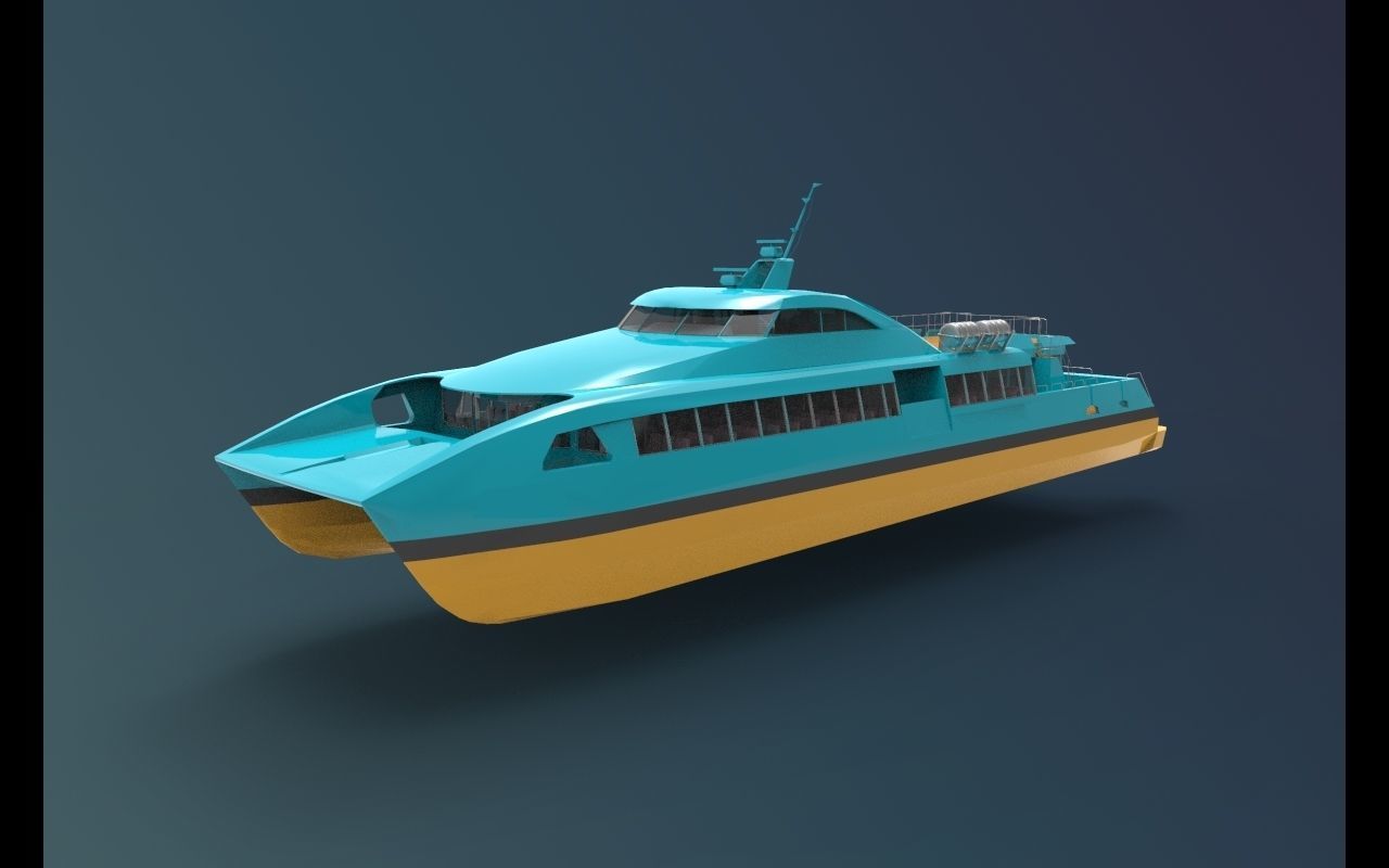 3D model Ferry Roro Ship Catamaran Hull VR / AR / low-poly | CGTrader