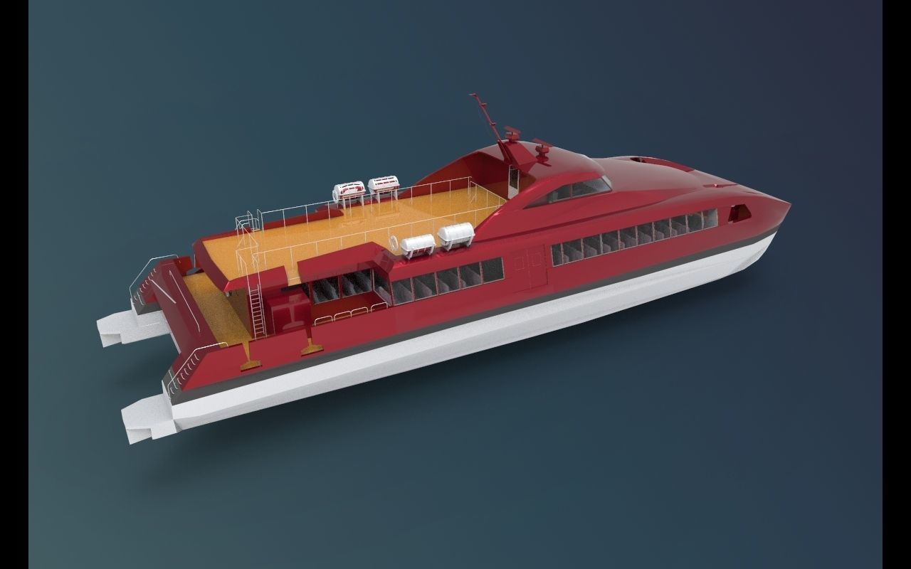 3D model Ferry Roro Ship Catamaran Hull VR / AR / low-poly | CGTrader