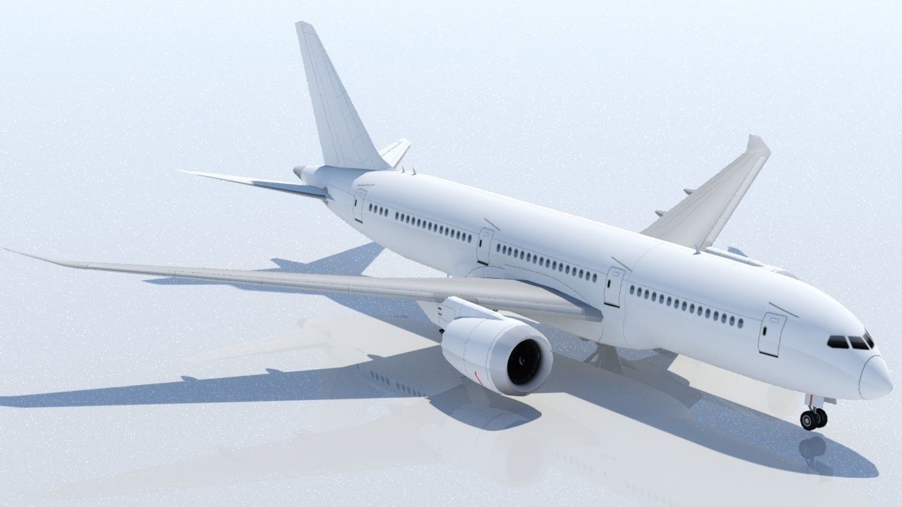 3D model B787 8 Dreamliner Low Poly Static VR / AR / low-poly | CGTrader