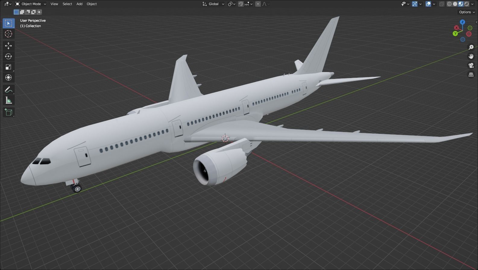 3D model B787 8 Dreamliner Low Poly Static VR / AR / low-poly | CGTrader