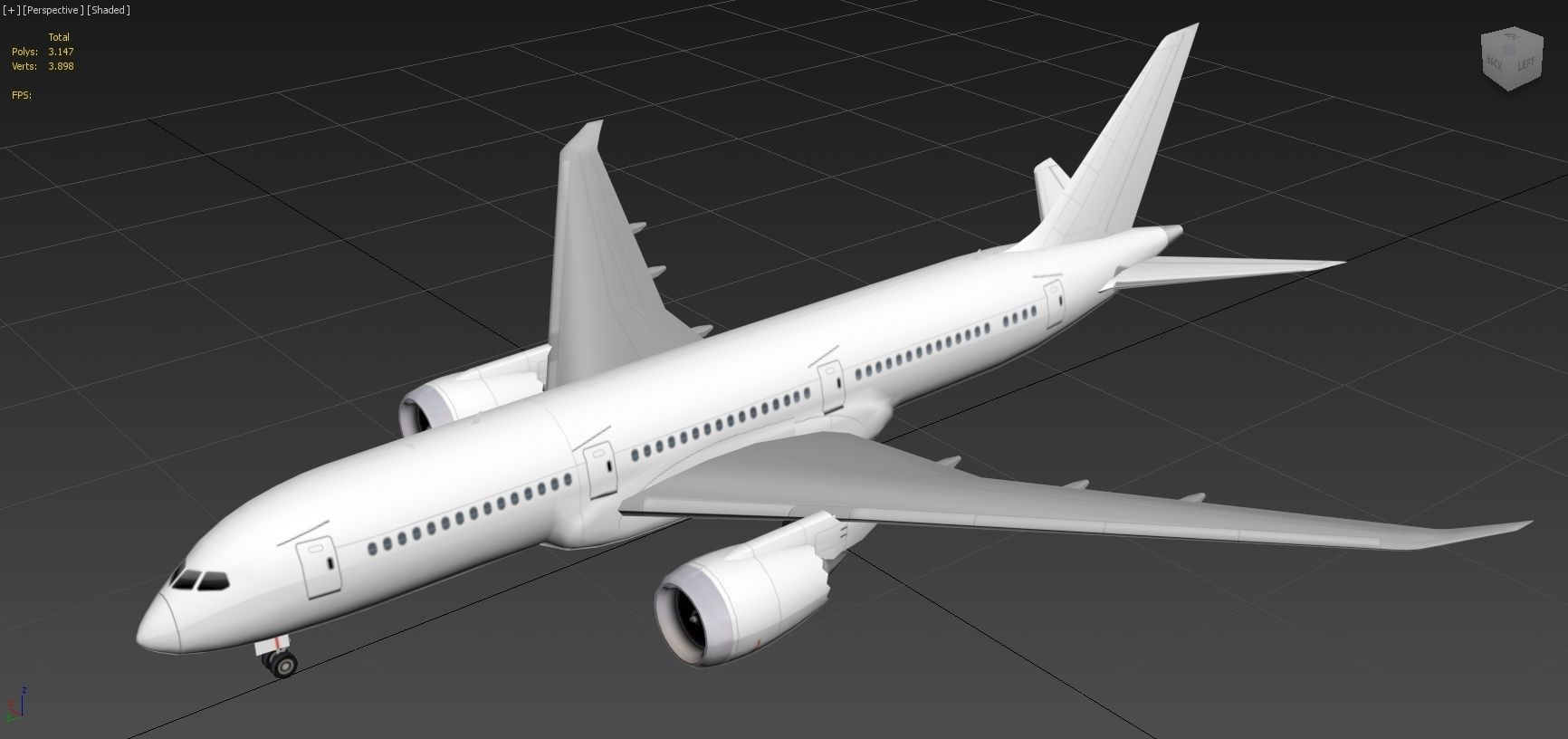 3D model B787 8 Dreamliner Low Poly Static VR / AR / low-poly | CGTrader