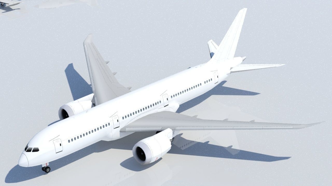 3D model B787 8 Dreamliner Low Poly Static VR / AR / low-poly | CGTrader