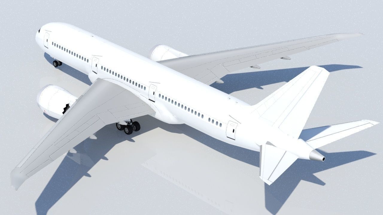 3D model B787 8 Dreamliner Low Poly Static VR / AR / low-poly | CGTrader