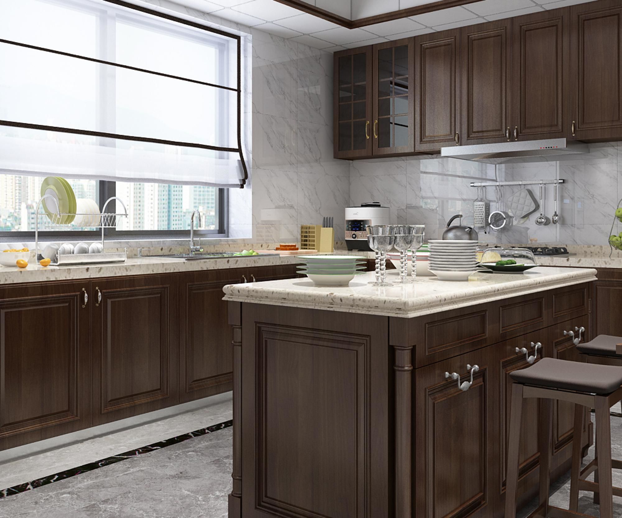 kitchen style New Chinese 3D model | CGTrader