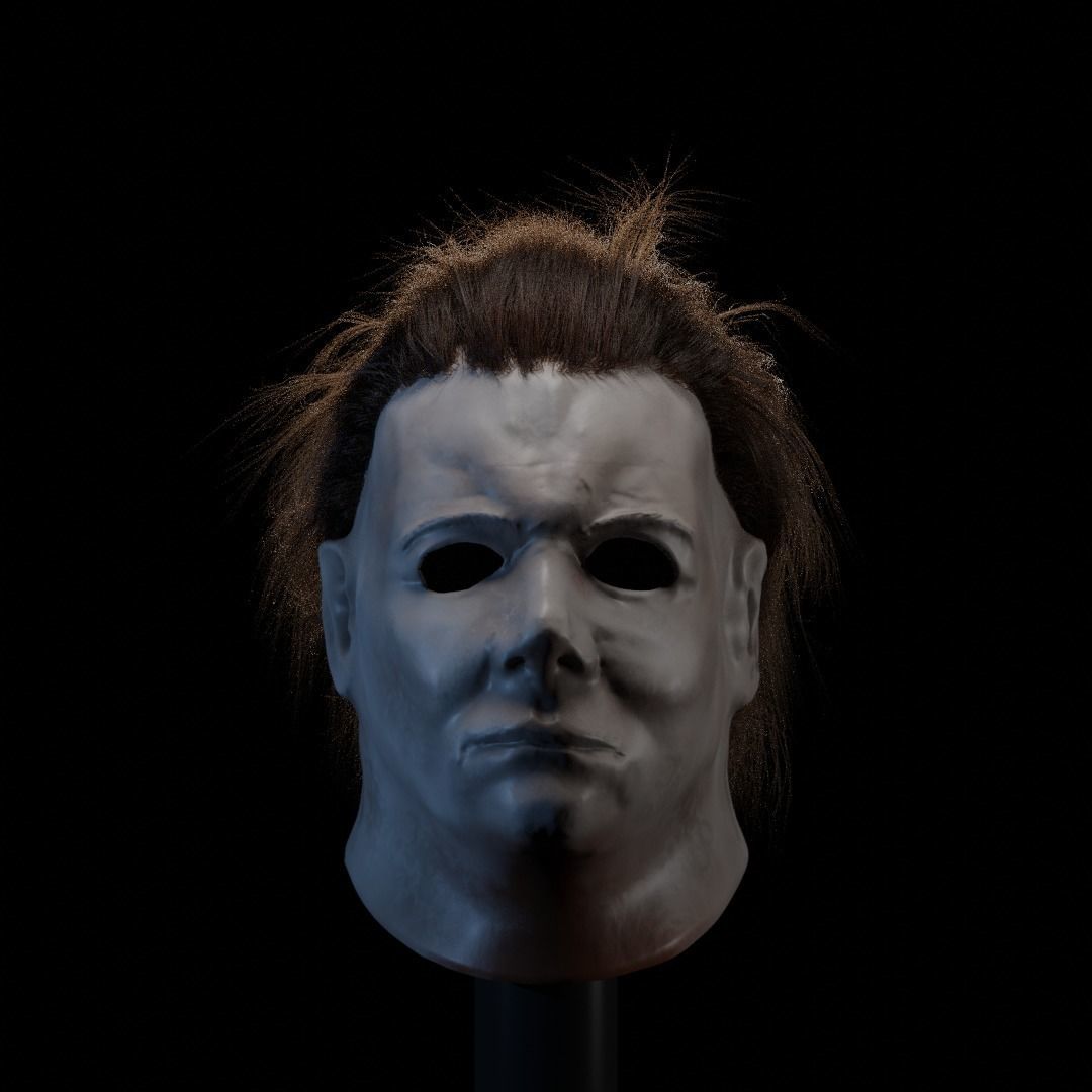 Low Poly Michael Myers Mask Model textured free VR / AR / low-poly 3D ...