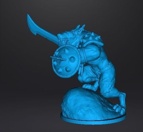 WOLF WARRIOR WULFEN MARAUDER MINIATURE MODEL FANTASY GAMES RPG 3D model ...