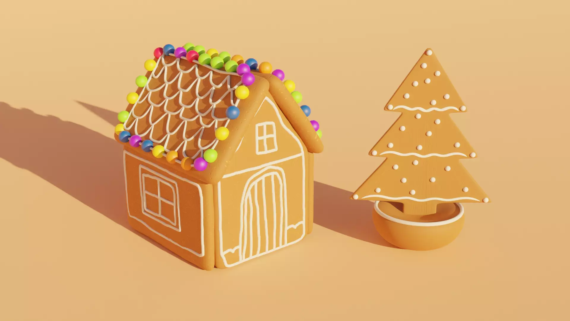 Gingerbread house 3D model 3D model | CGTrader