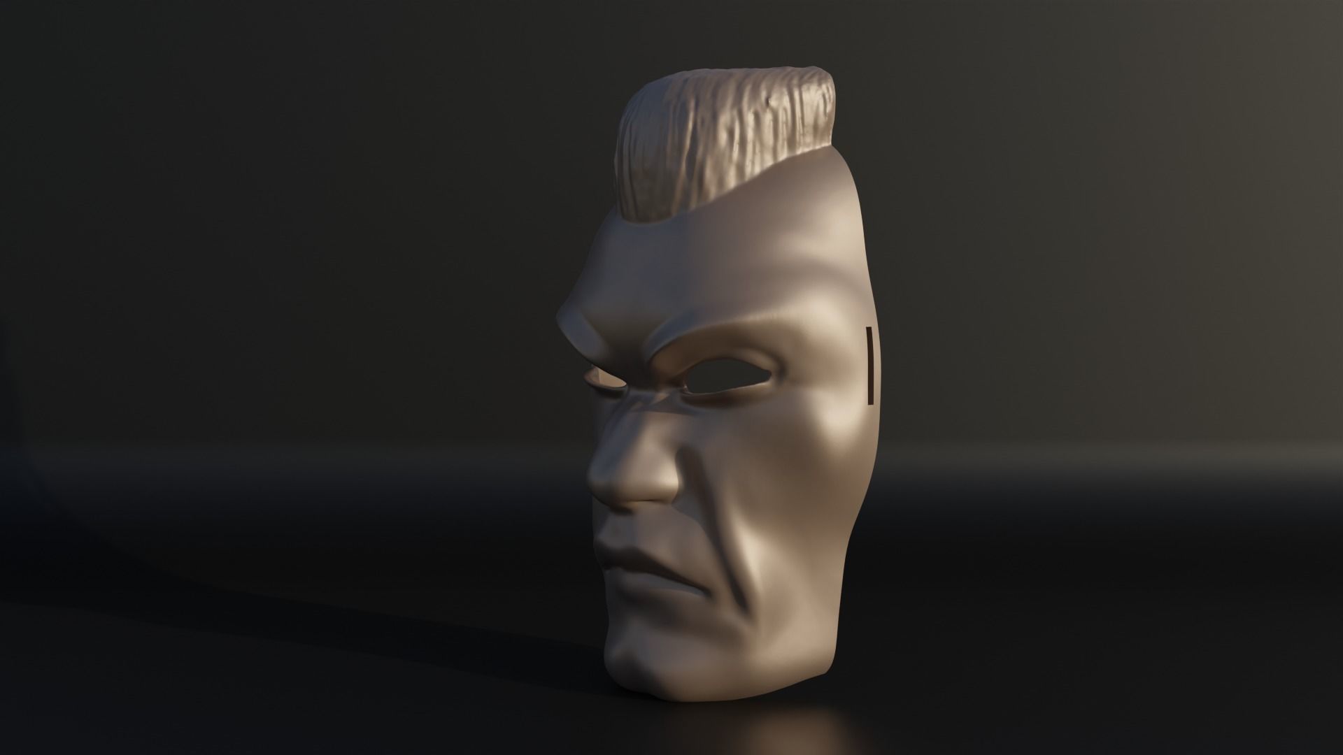 Mohawk Superhero Cosplay Face Cosplay Mask 3D model 3D printable | CGTrader