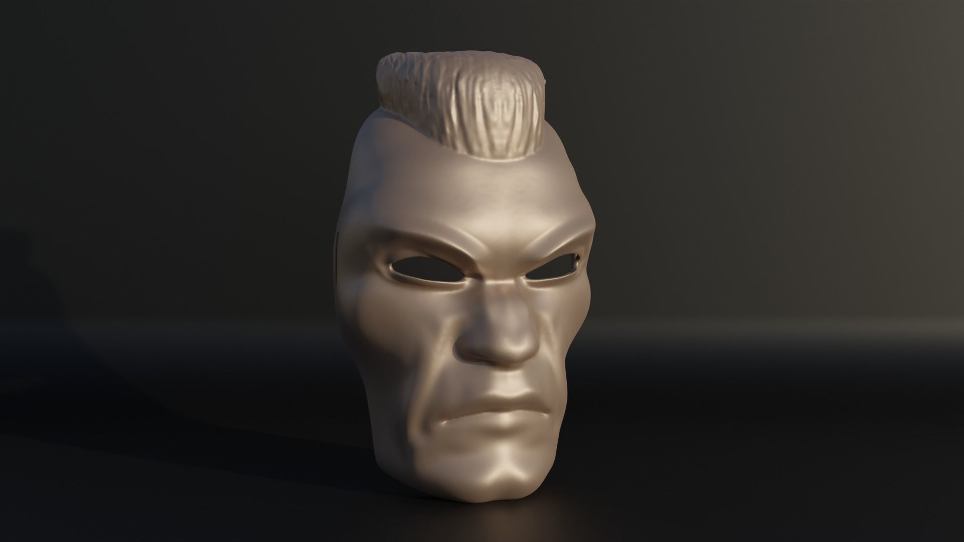 Mohawk Superhero Cosplay Face Cosplay Mask 3D model 3D printable | CGTrader